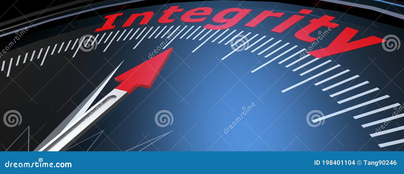 Arrow from a Compass Points To the Integrity Stock Illustration ...