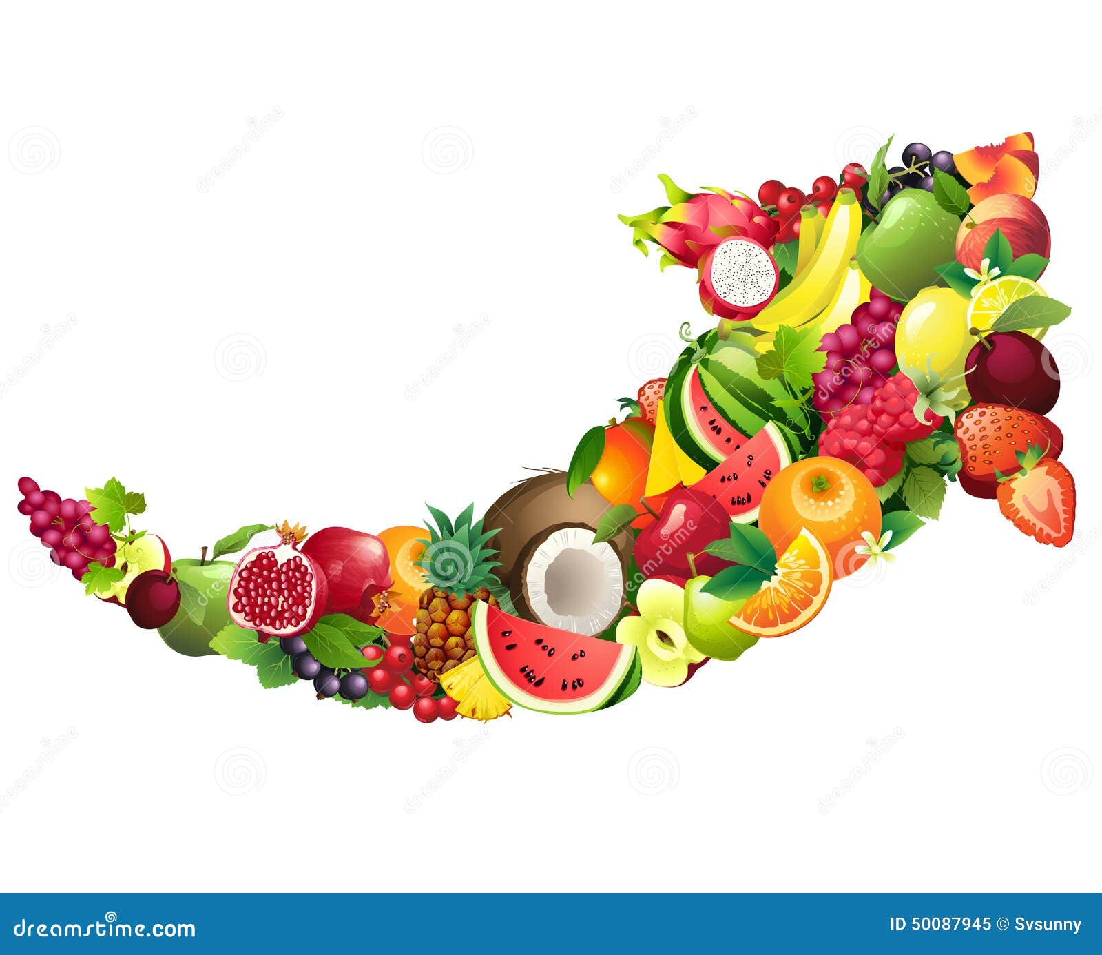Arrow Composed Different Fruits Leaves Stock Illustrations – 6 Arrow ...
