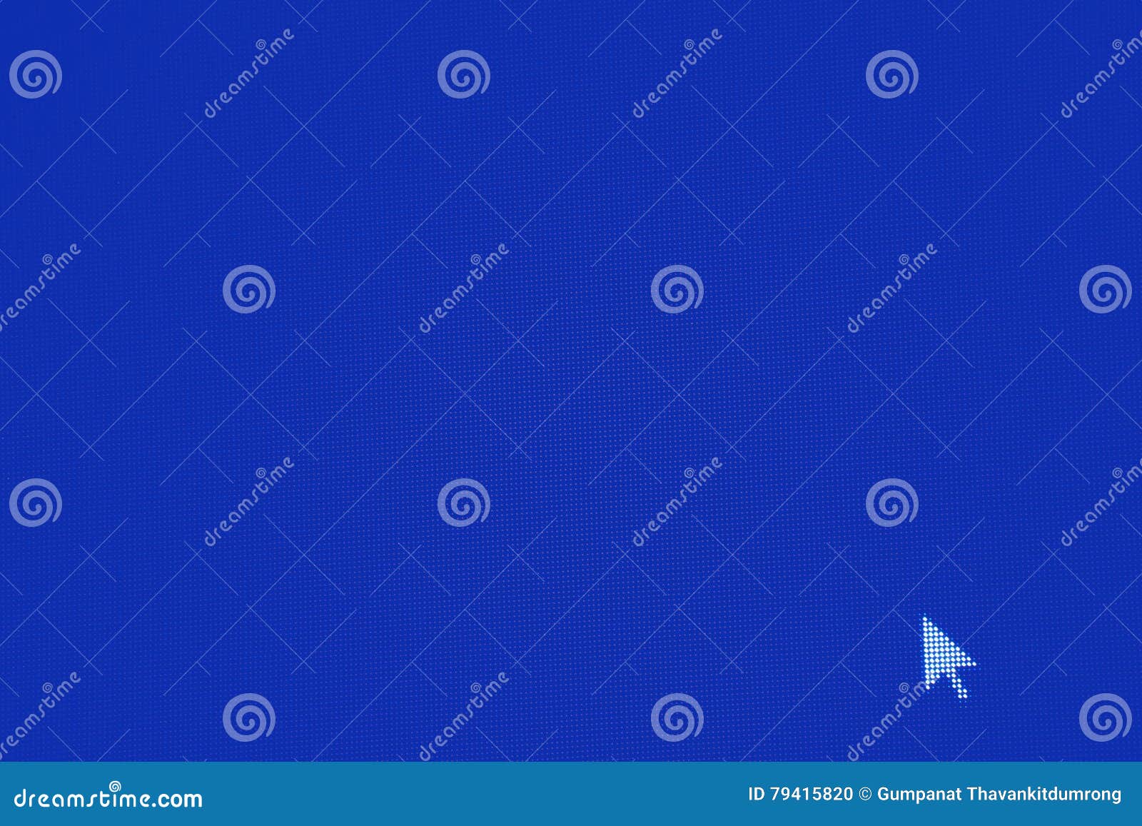 Arrow Computer Cursor on the Blue Screen Formed by Pixels Stock Photo ...