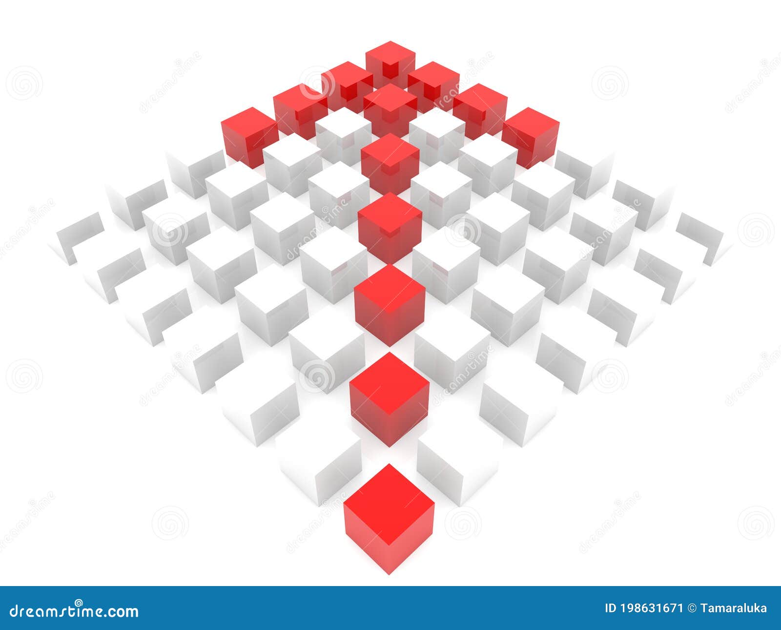 Arrow Concept from Red and White Blocks Stock Illustration ...