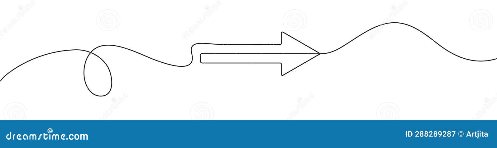 Arrow Continuous Line Drawing Icon Vector. Black Scribble Directions ...