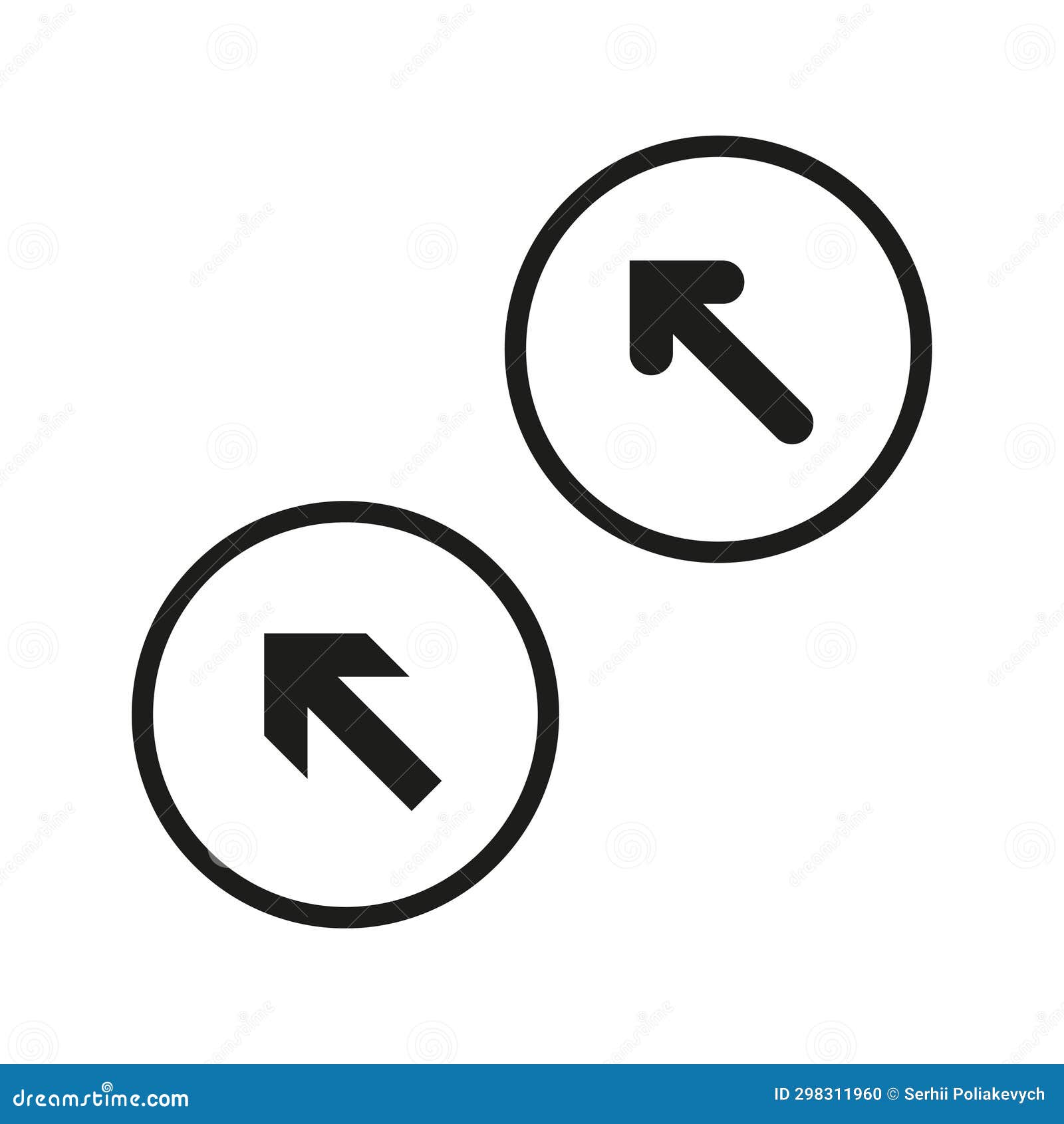 Arrow Control Button Icon Set. Vector Illustration. EPS 10 Stock Vector ...