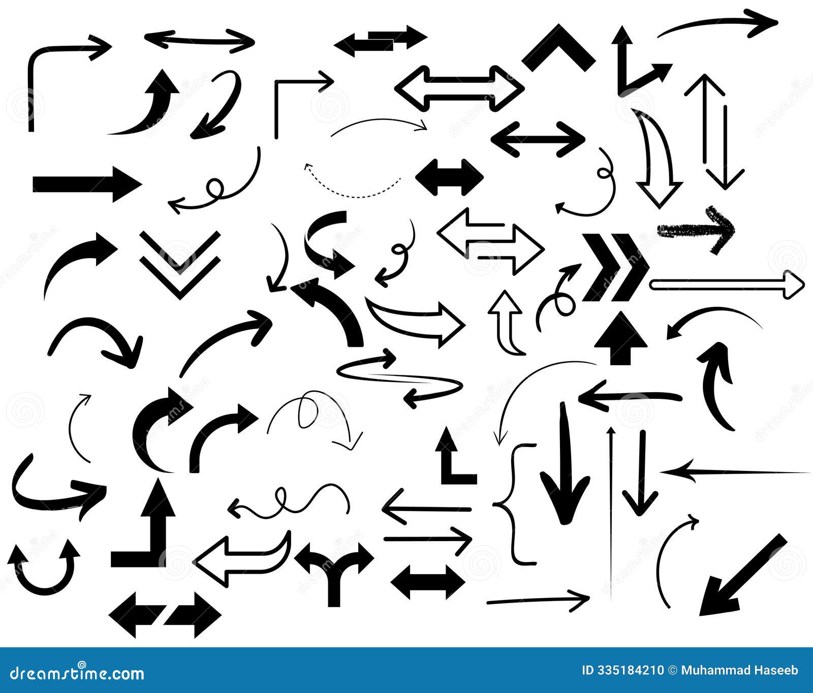Set of Arrows Icons or Symbols, Vector Editable File. Stock ...