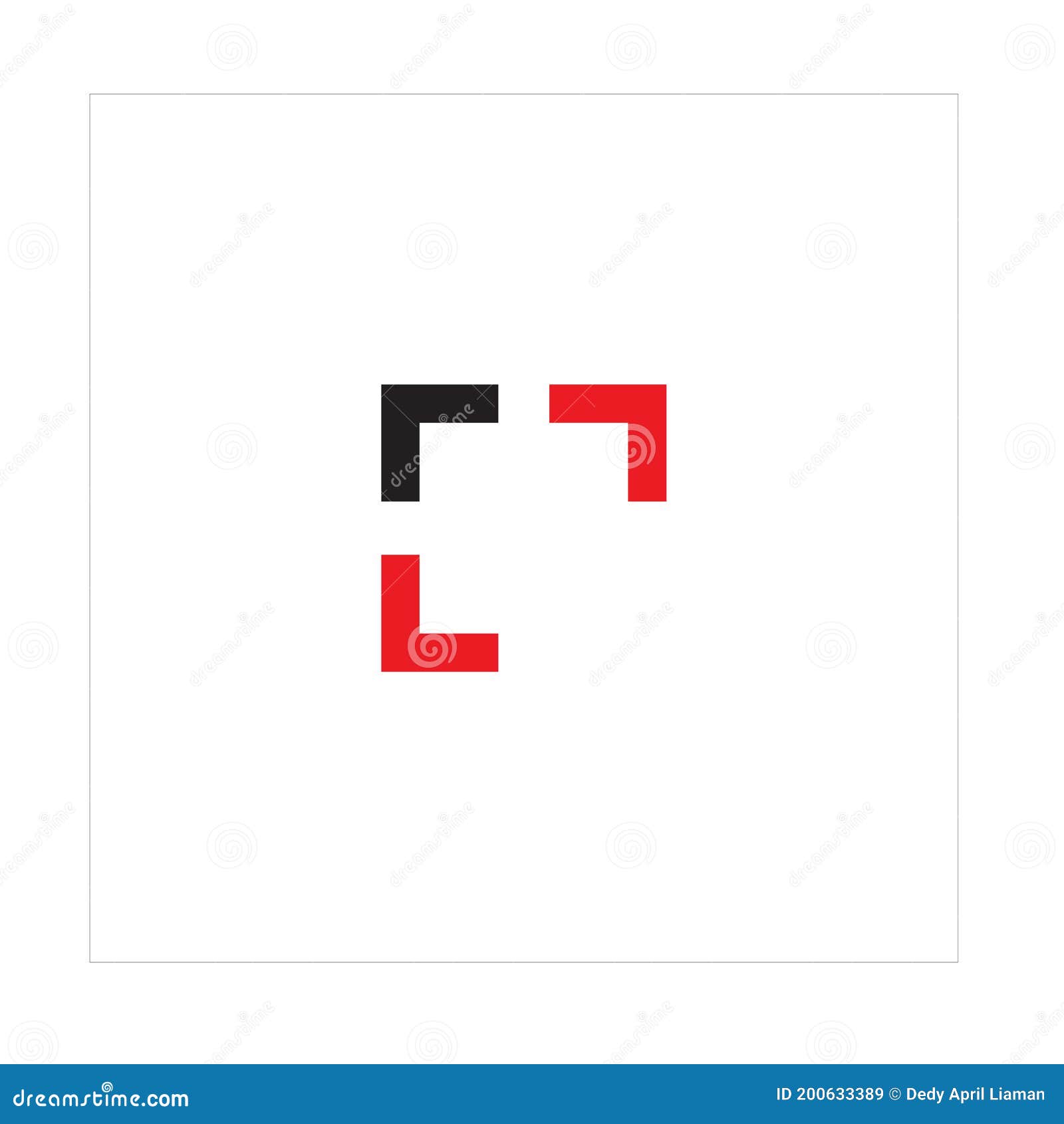 Arrow Corner Red and Black Logo Stock Vector - Illustration of design ...