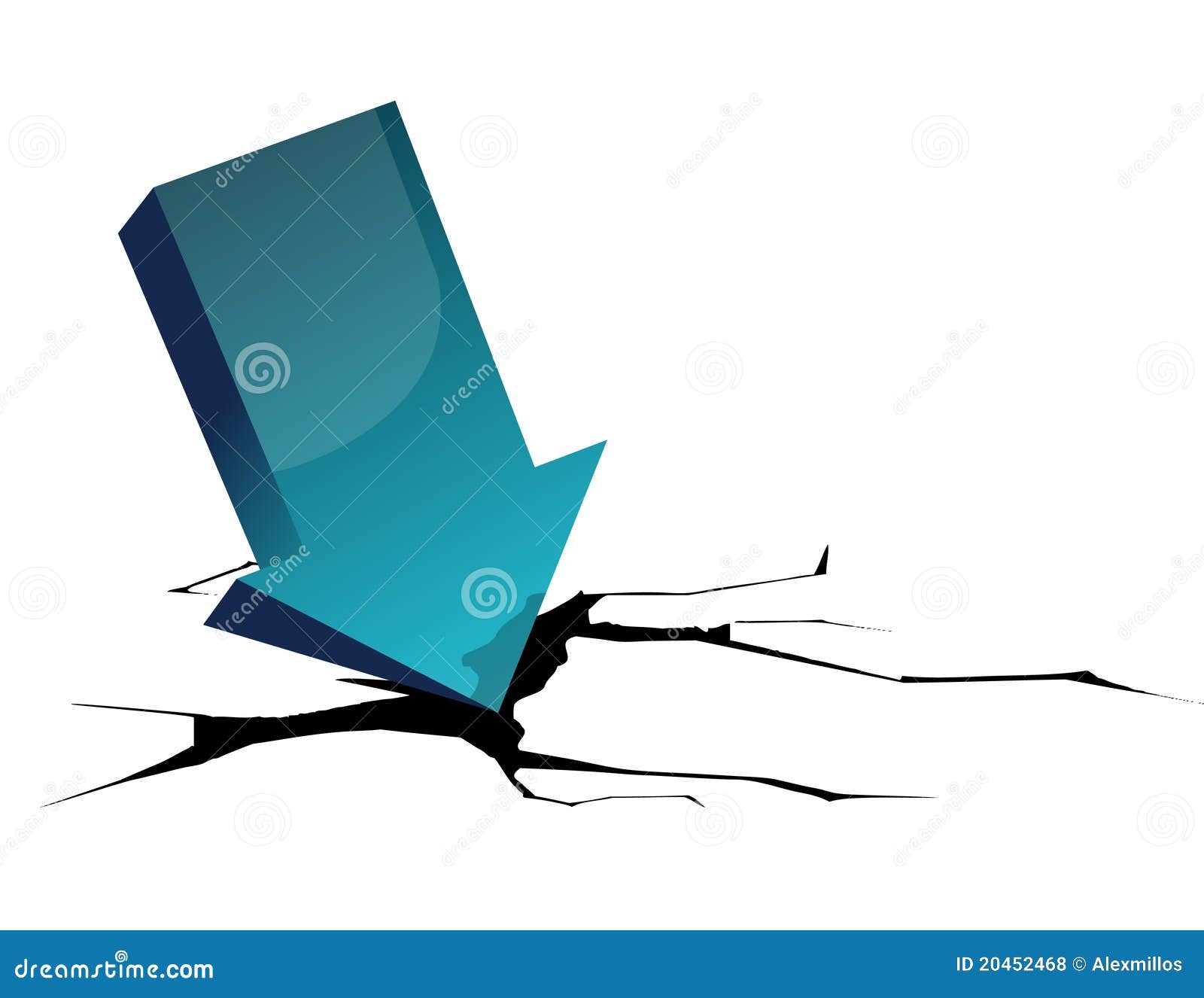 Red Arrow Collapse Stock Photography | CartoonDealer.com #64163708