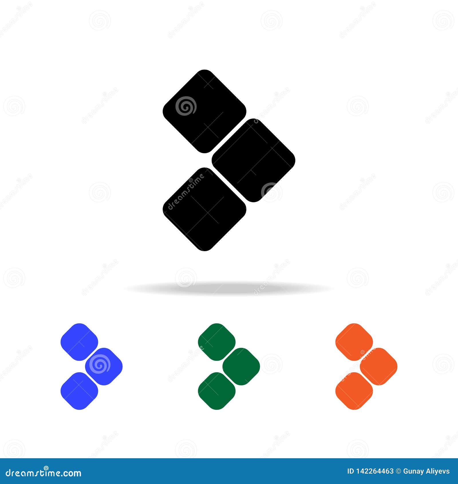 Arrow Cubes Icon. Elements of Simple Web Icon in Multi Color. Premium ...