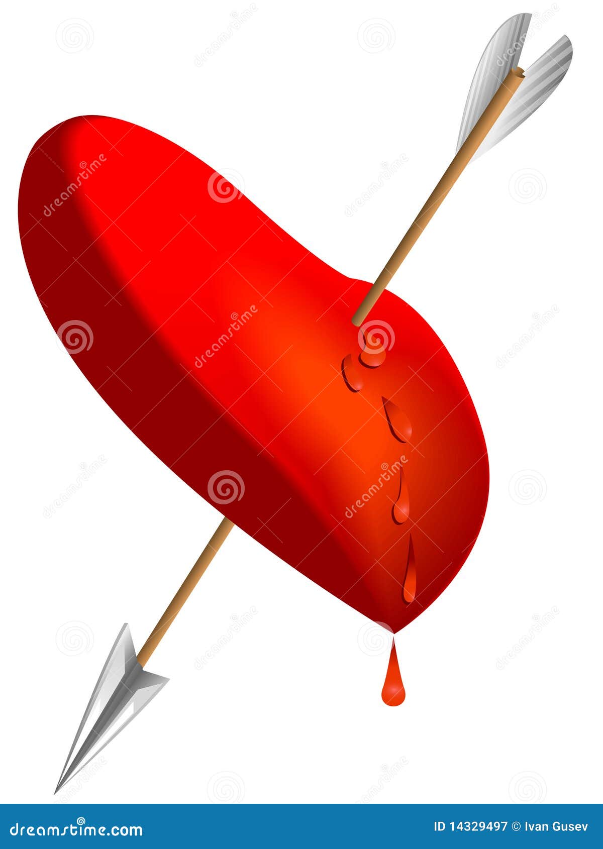 Arrow of the cupid stock vector. Illustration of feeling - 14329497