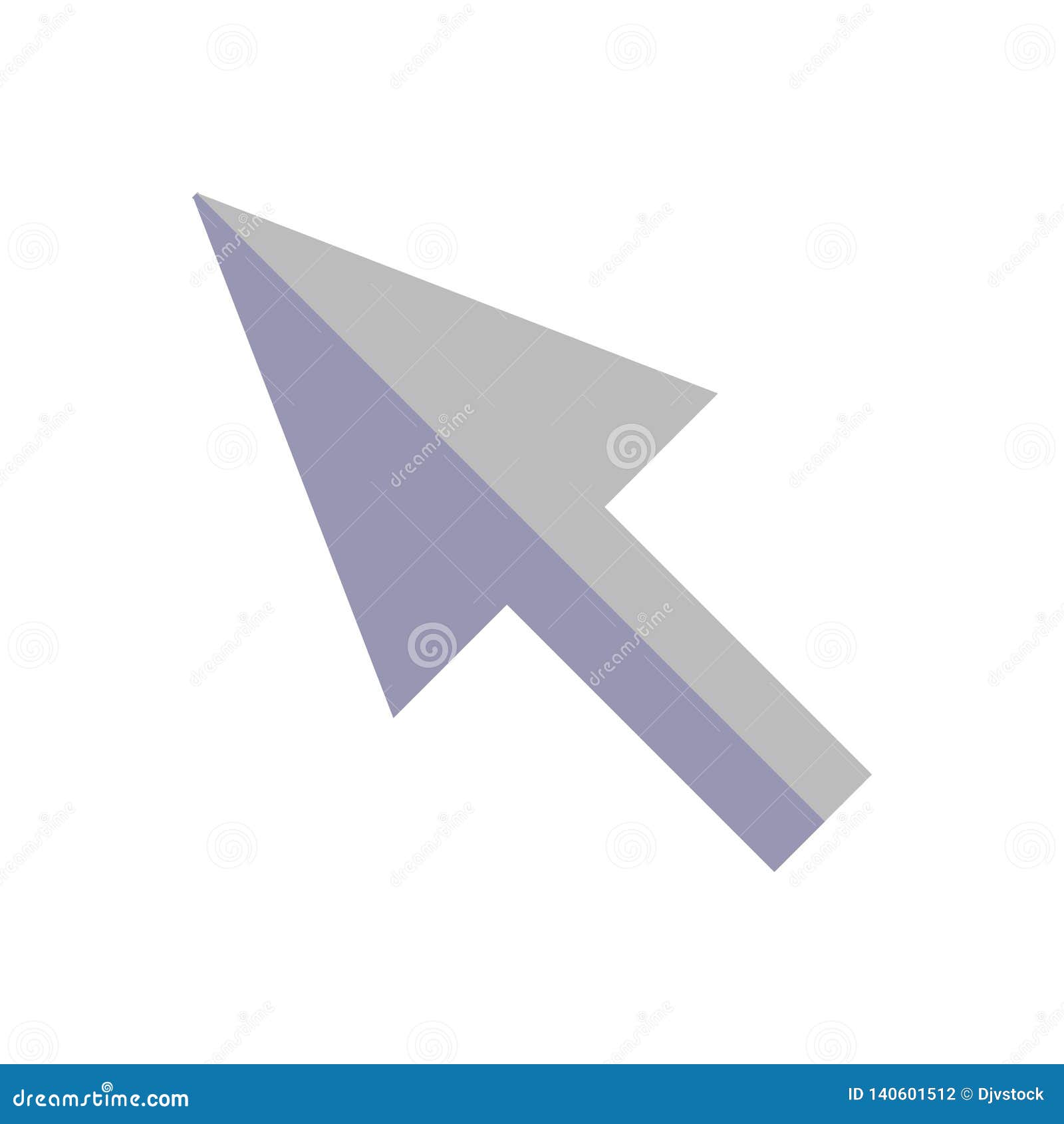 Arrow cursor icon stock vector. Illustration of website - 140601512