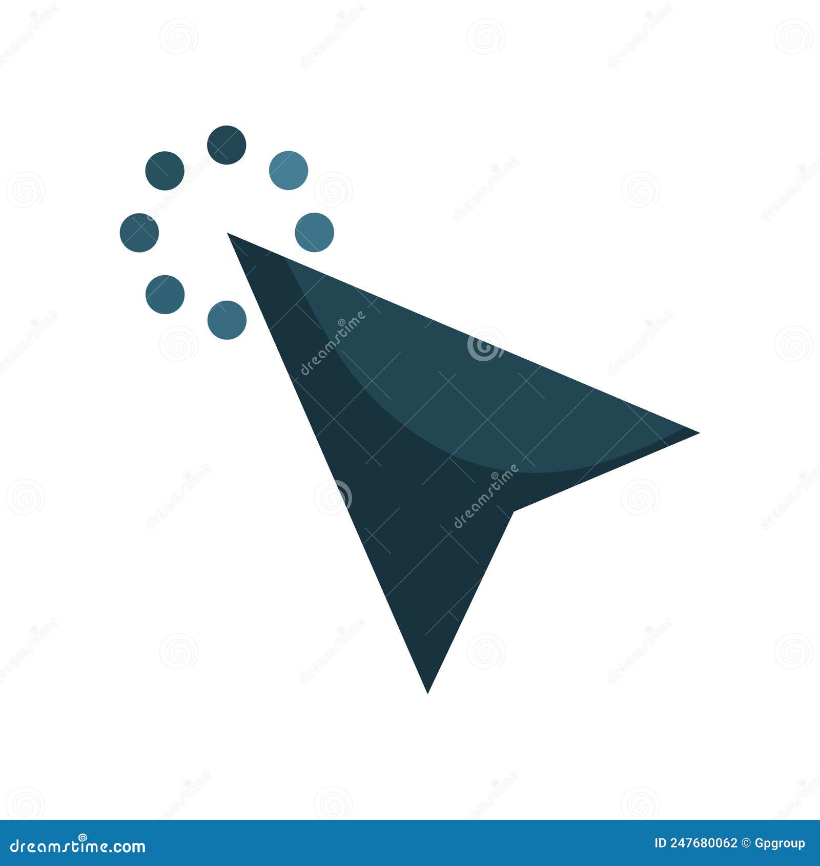Arrow cursor icon stock vector. Illustration of computer - 247680062