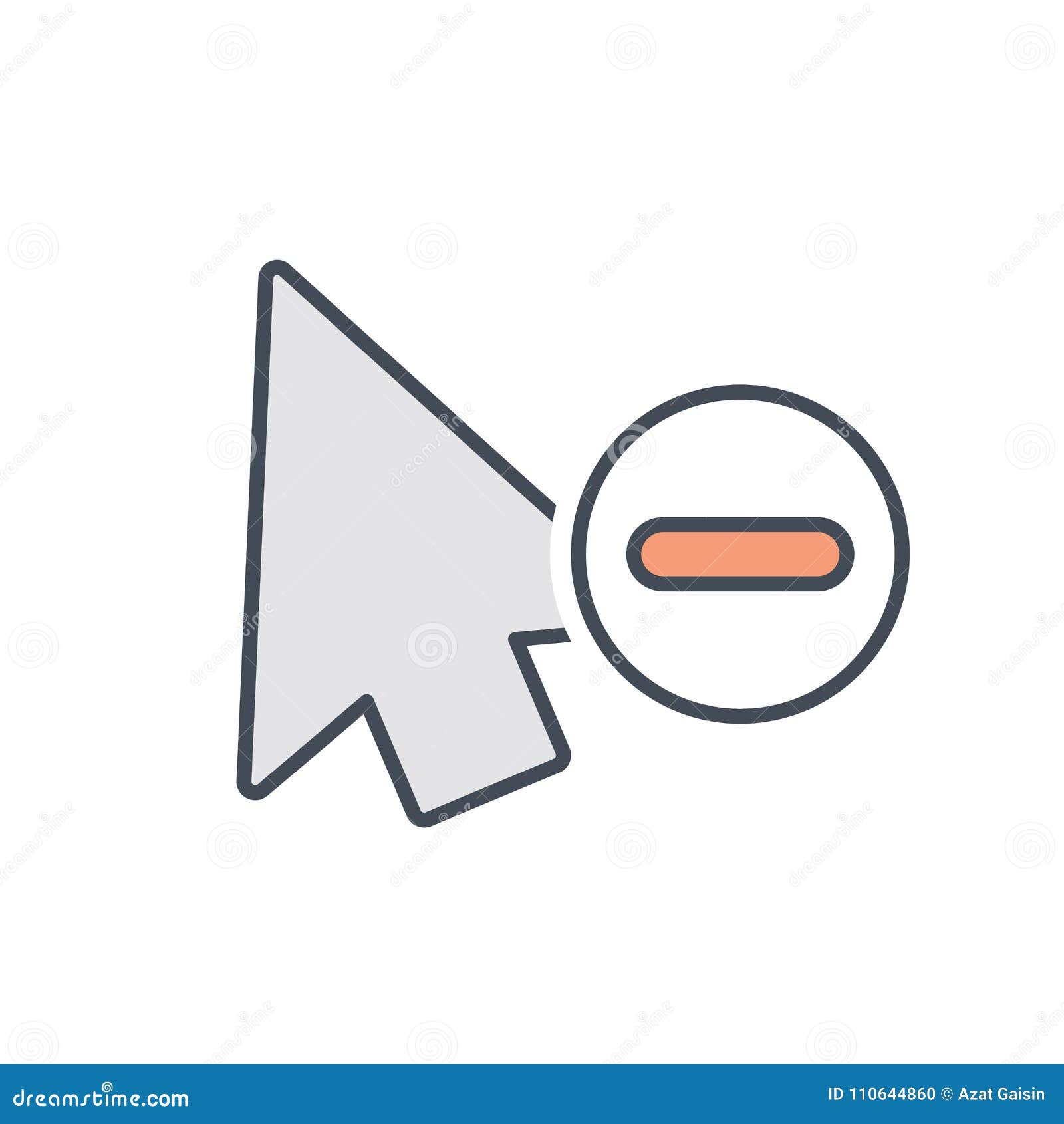Arrow Cursor Mouse Pointer Remove Selection Icon Stock Vector Illustration Of Pointer