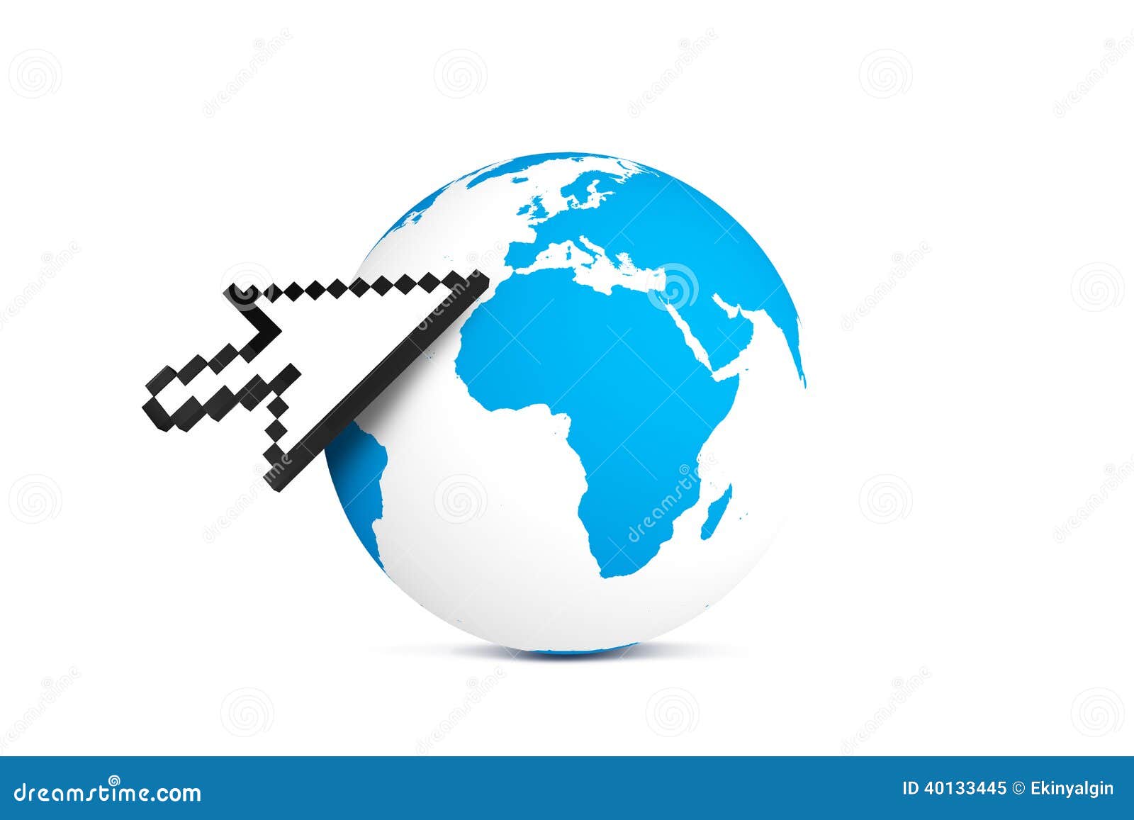 Arrow Cursor Pointing Earth Map Globe Stock Illustrations – 17 Arrow ...