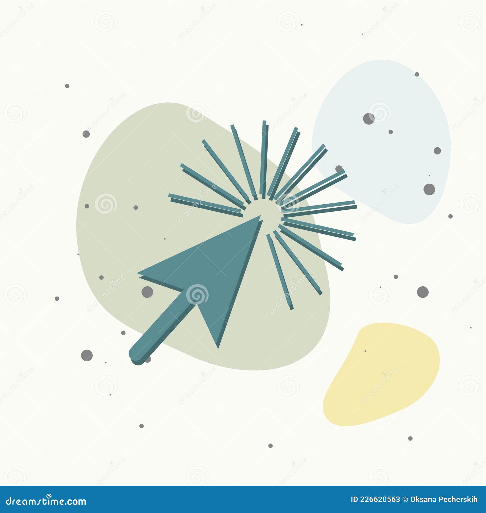 Arrow, the Cursor Pointing To the Point. the Cursor Clicks on the ...