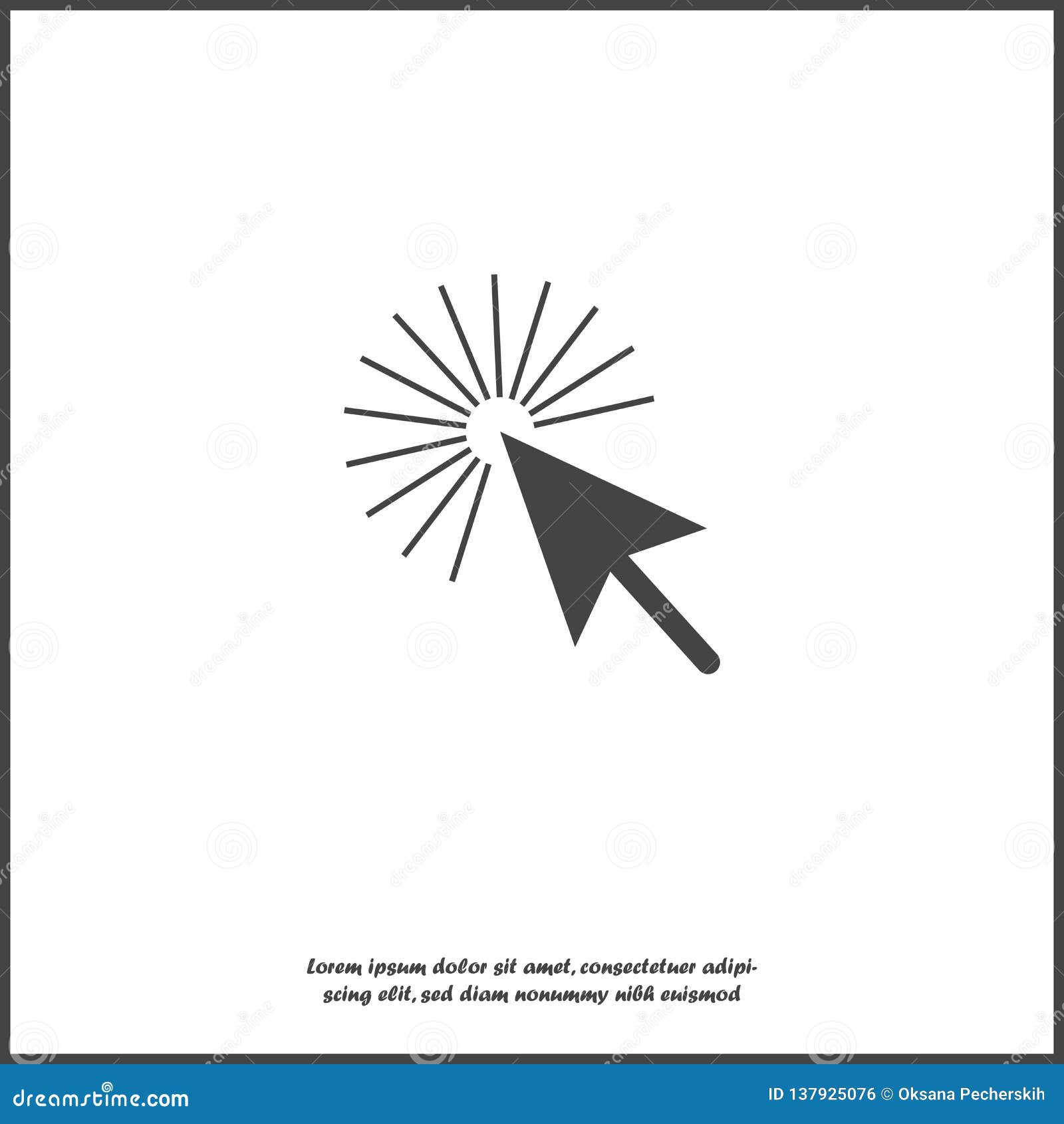 Arrow, the Cursor Pointing To the Point. the Cursor Clicks on White ...