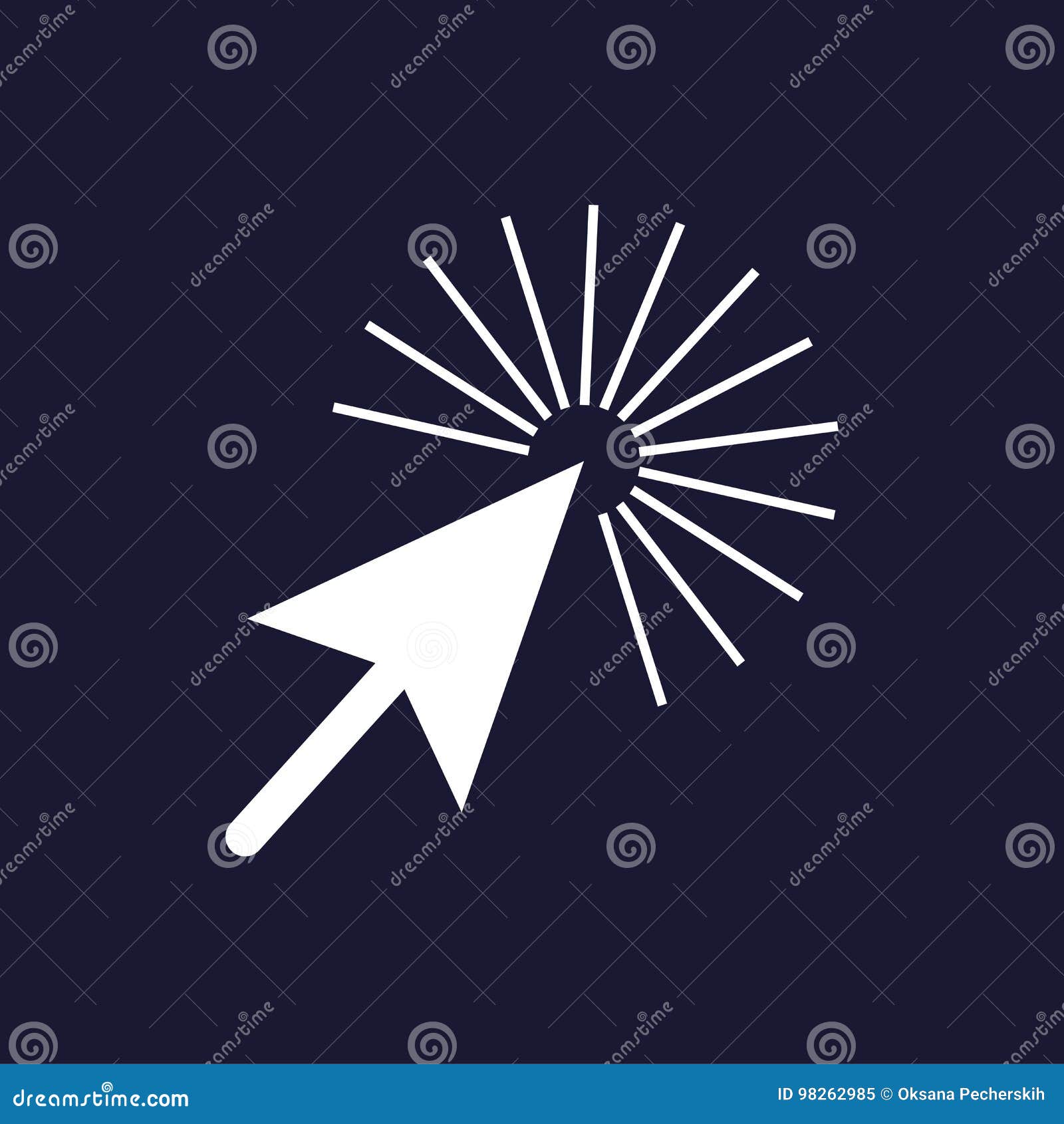 Arrow, the Cursor Pointing To the Point. the Cursor Clicks Stock Vector ...