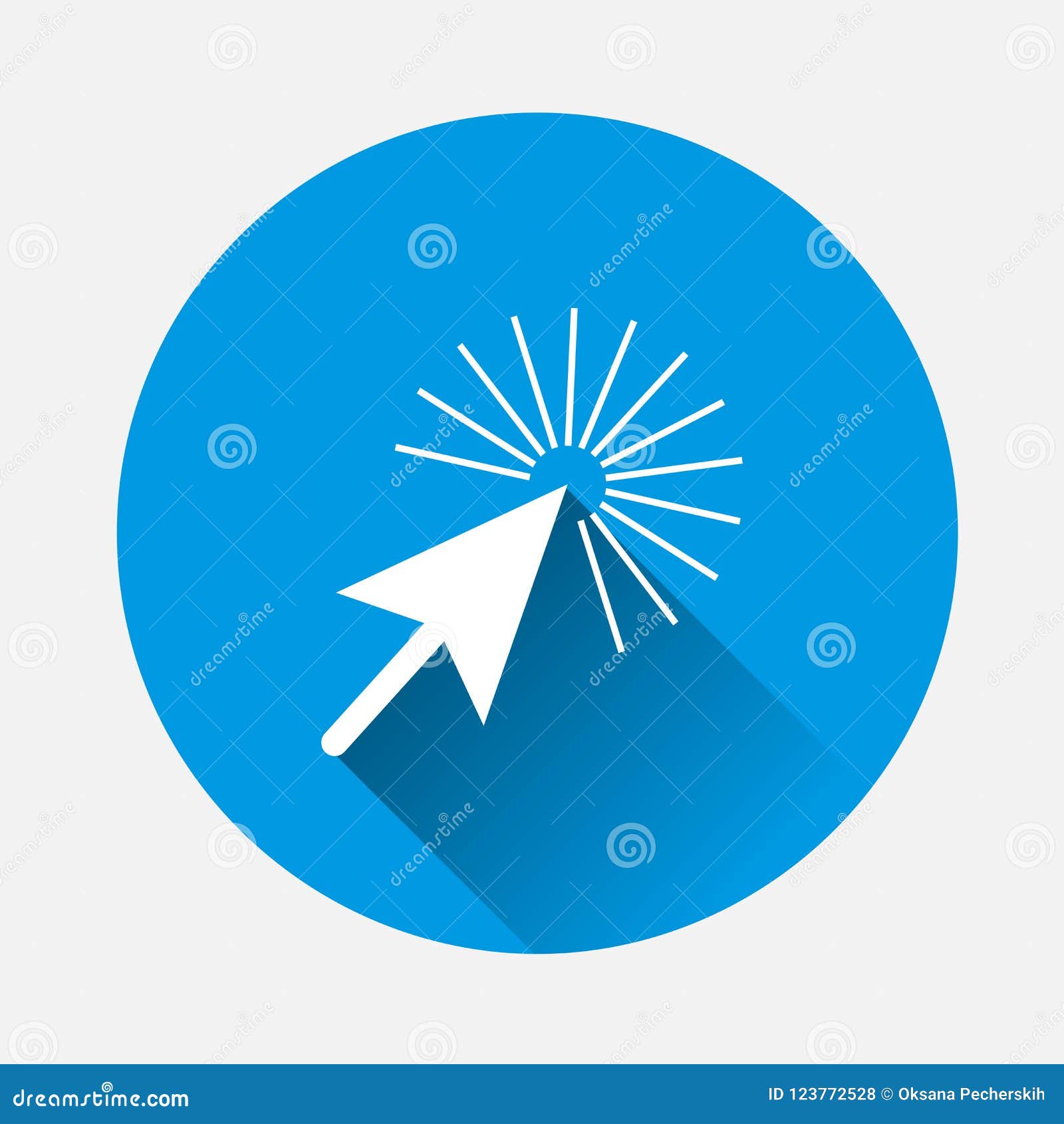 Arrow, the Cursor Pointing To the Point. the Cursor Clicks on Th Stock ...