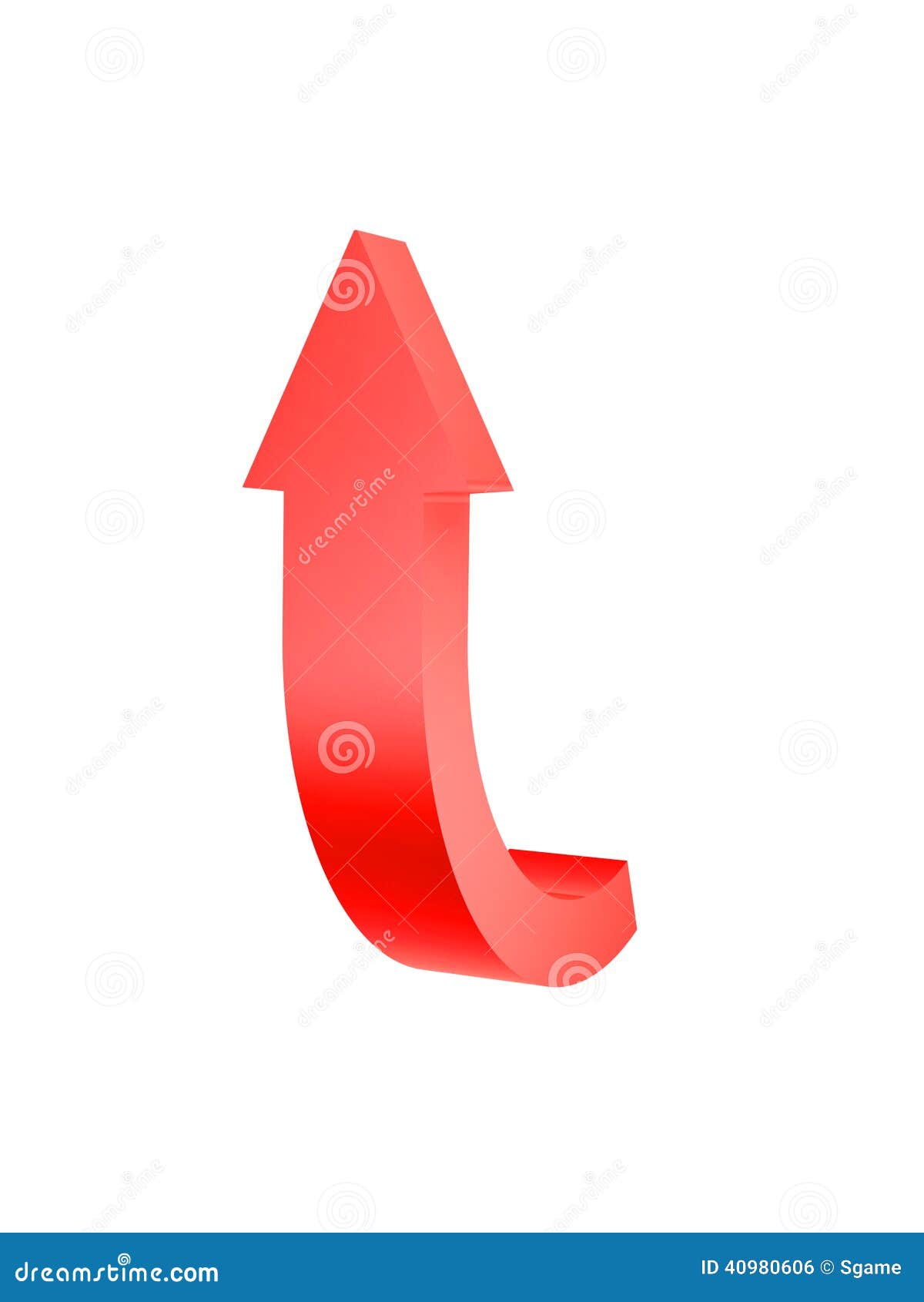 Arrow curve up stock illustration. Illustration of decorative - 40980606