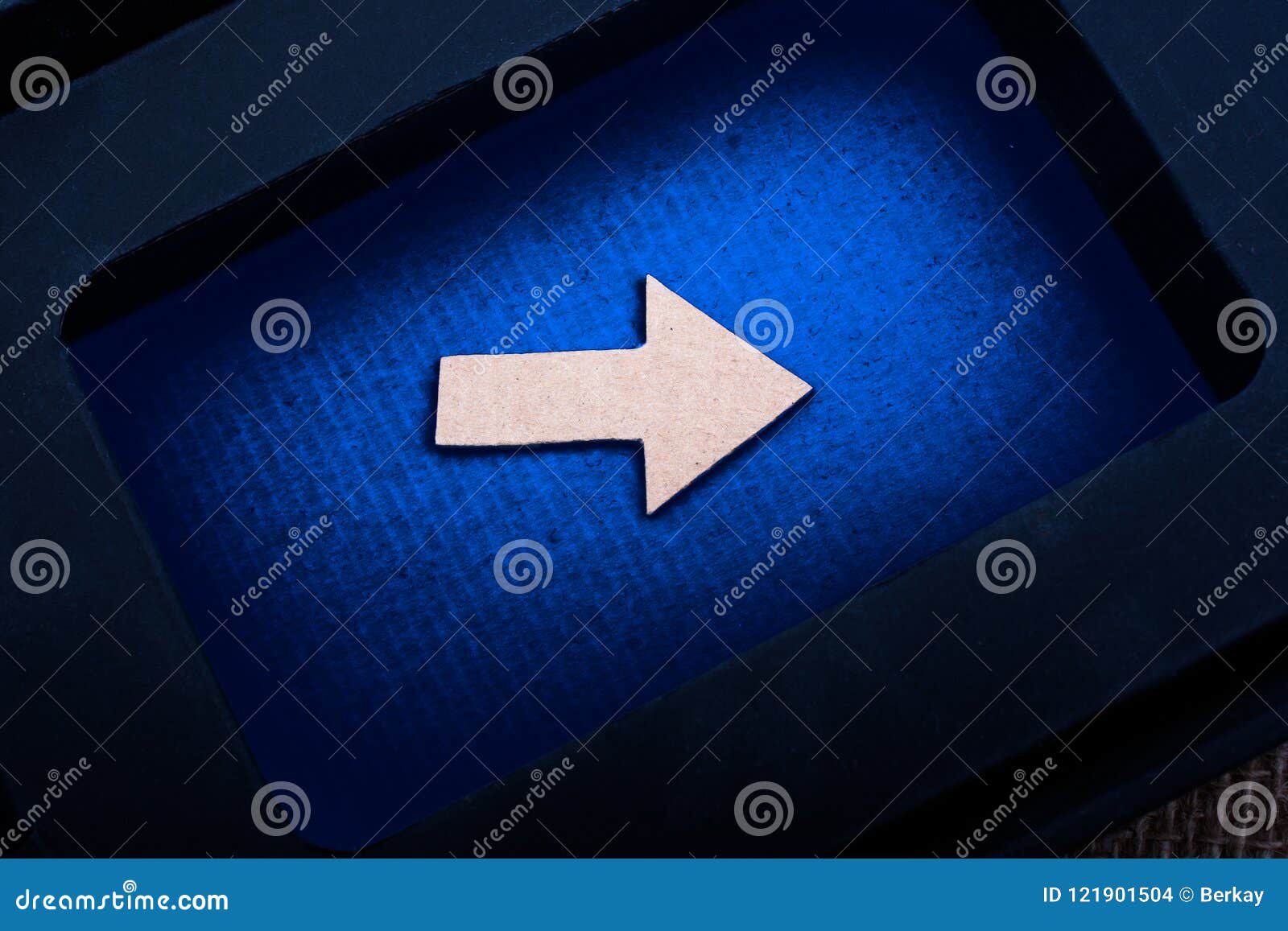 Arrow Cut Out of Brown Paper Stock Photo - Image of choice, refresh ...