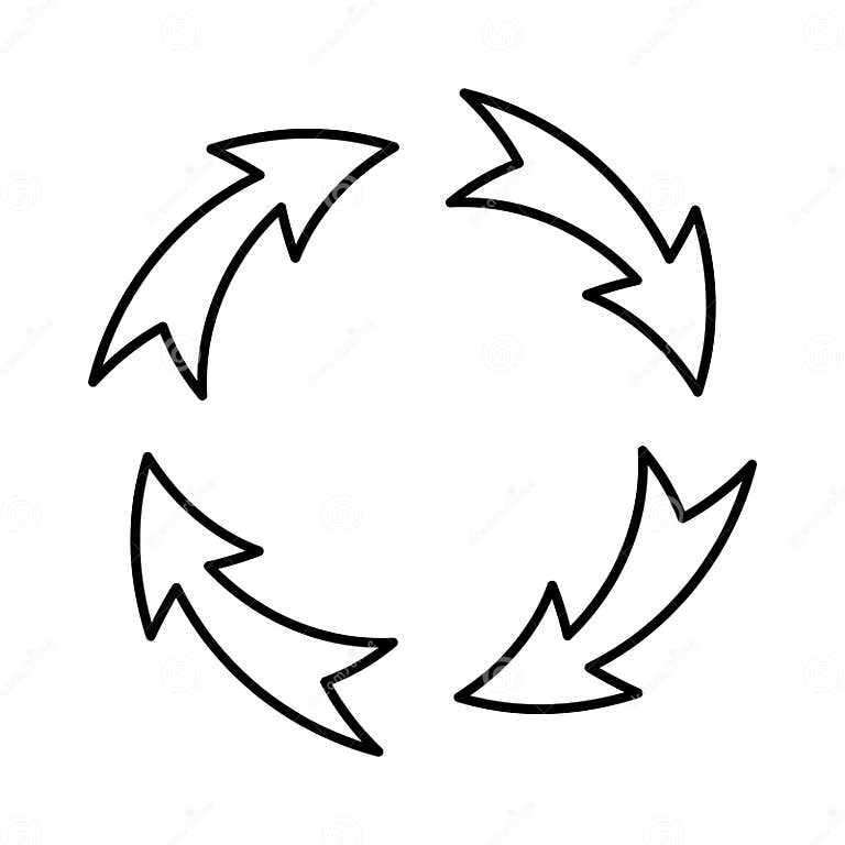 Arrow Cycle Icon. Circular Flow Symbol. Continuous Loop Design. Simple ...