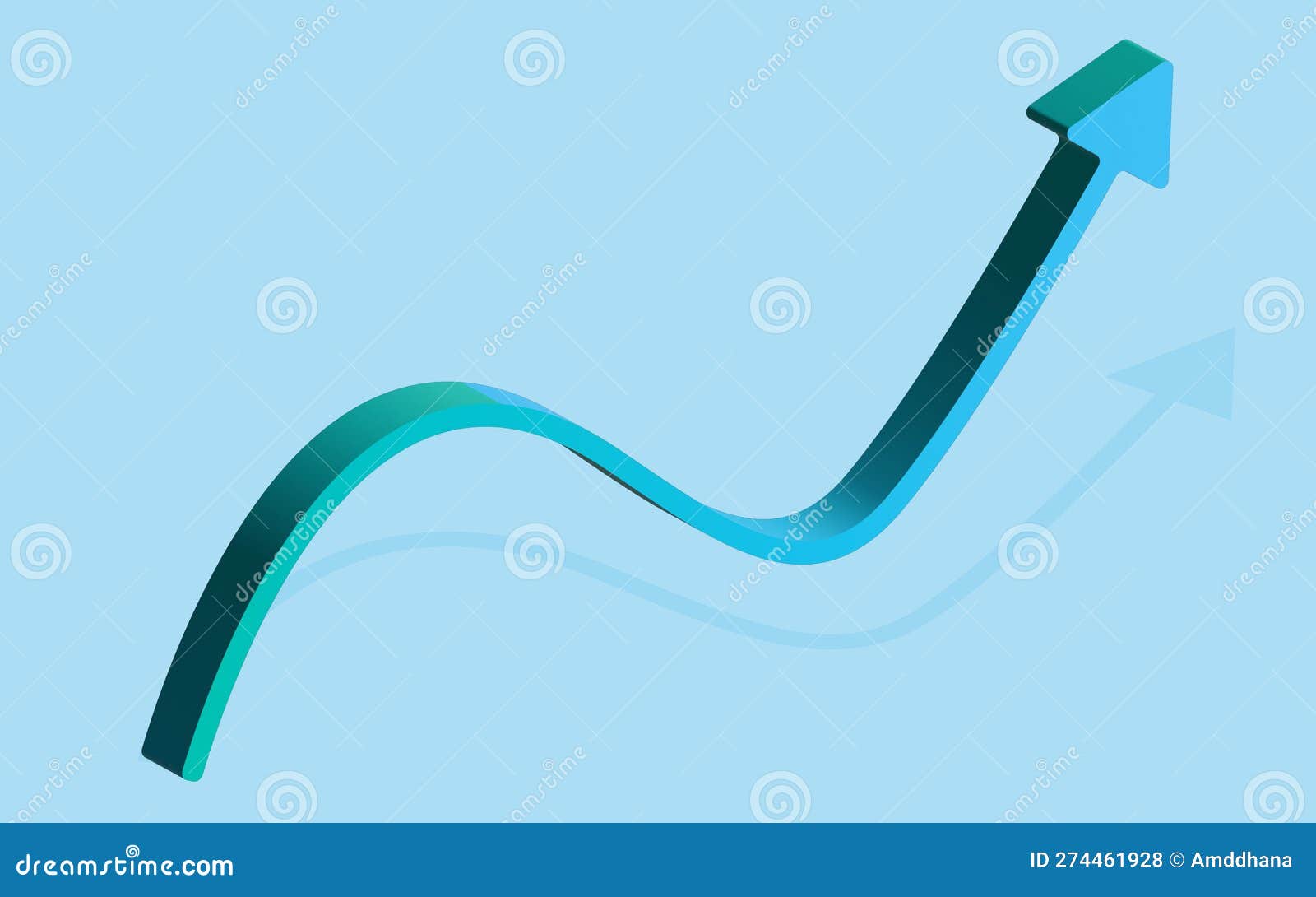 Arrow 3d Symbol Graph Background Vector Illustration | CartoonDealer ...