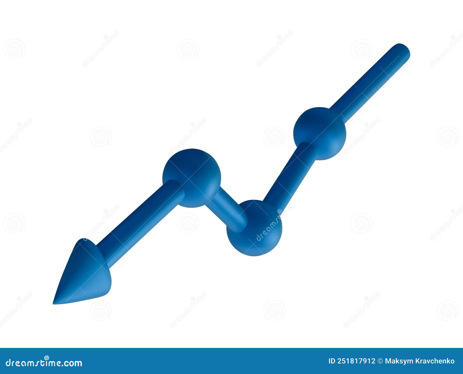 Arrow for Decreasing Progress on White Background. Vector Illustration ...