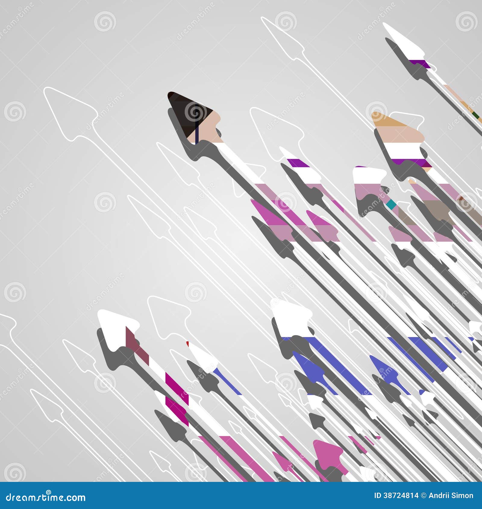 Arrow design background. stock vector. Illustration of curve - 38724814