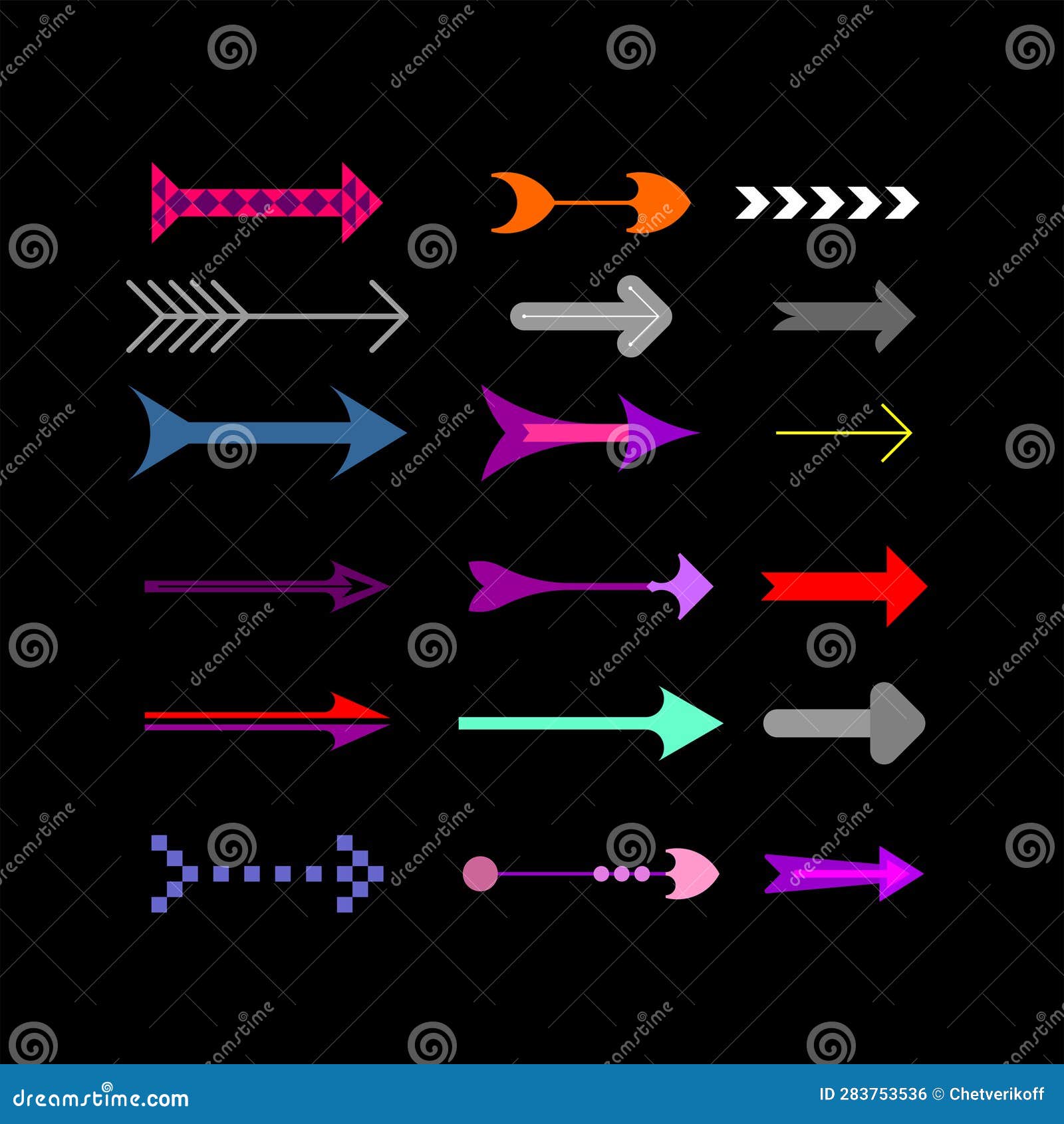 Arrow Design Elements stock vector. Illustration of isolated - 283753536