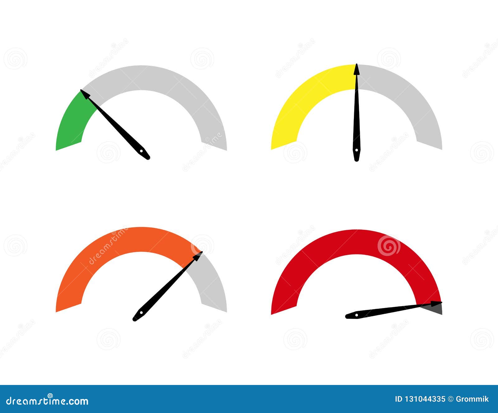 Arrow Deviates on a Scale with Color Change. Stock Illustration ...