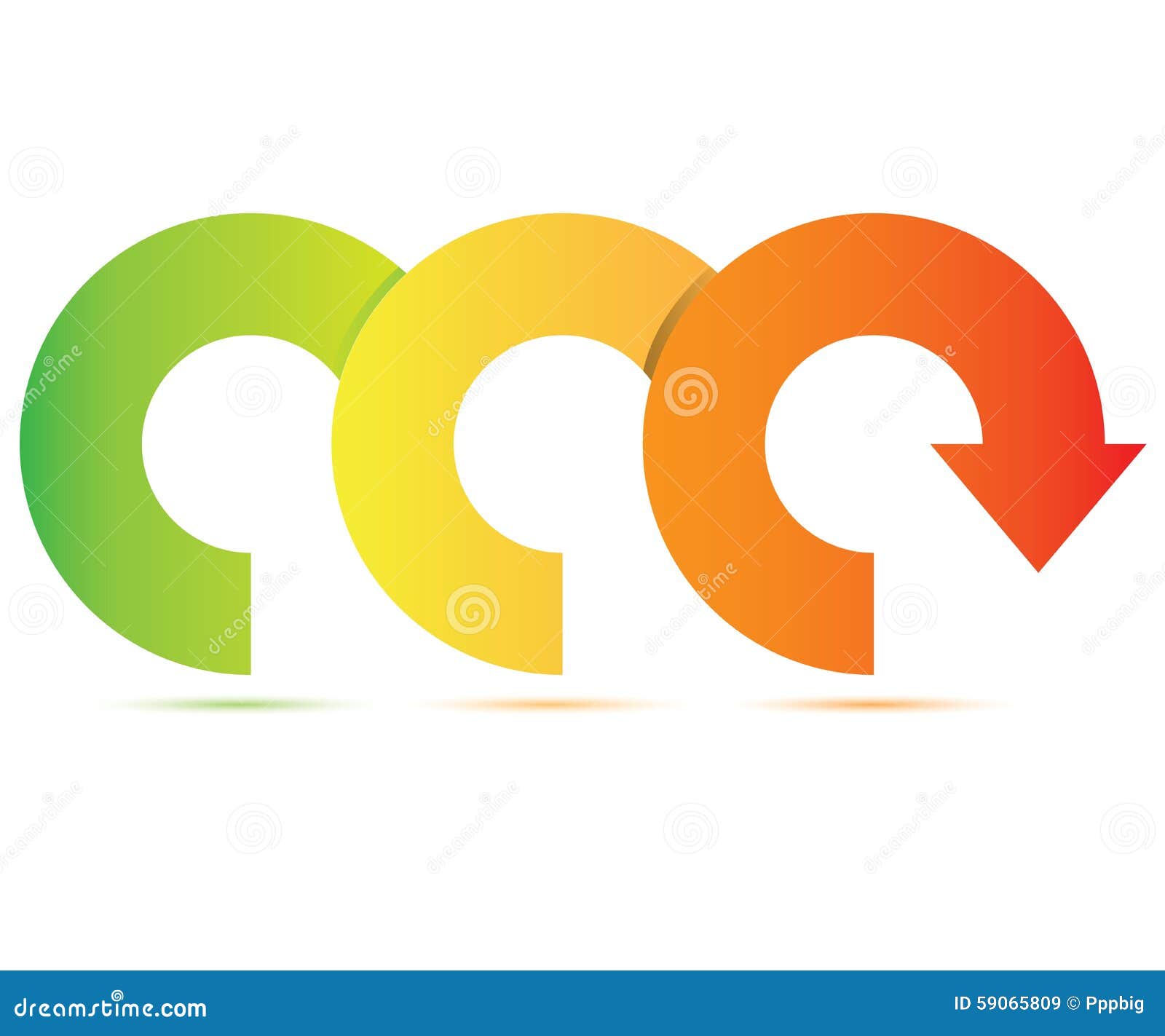 Three Topics Colorful Half Pie Chart 3d Paper With Circle In Center For ...