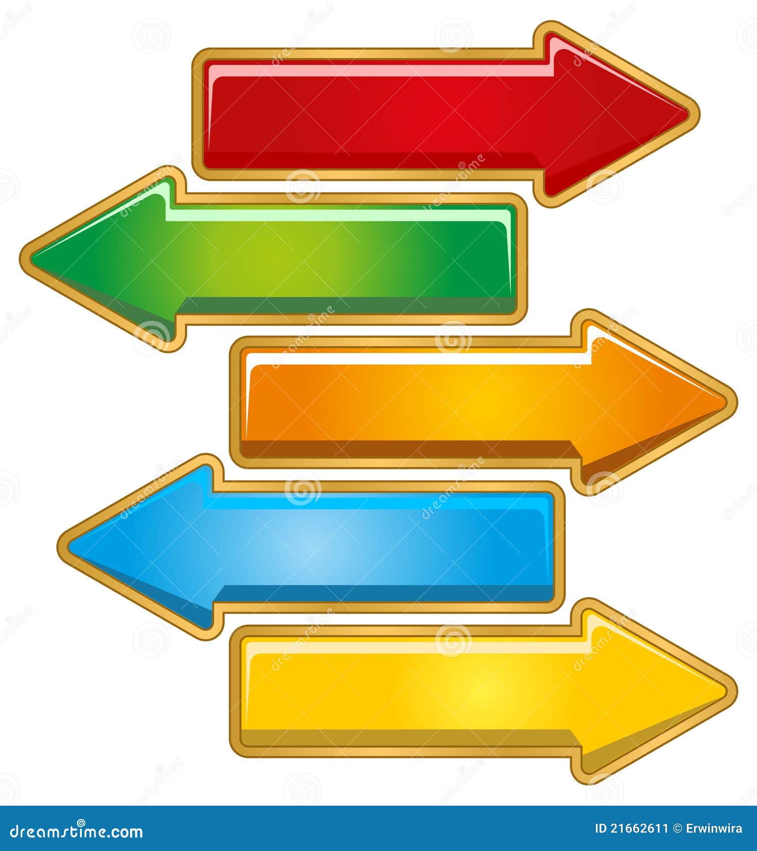 Arrow direction stock illustration. Illustration of orange - 21662611