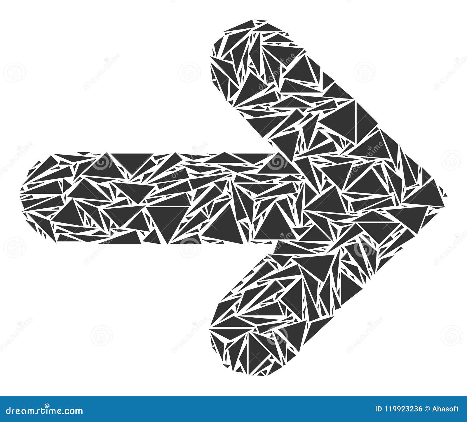 Arrow Direction Collage of Triangles Stock Vector - Illustration of ...
