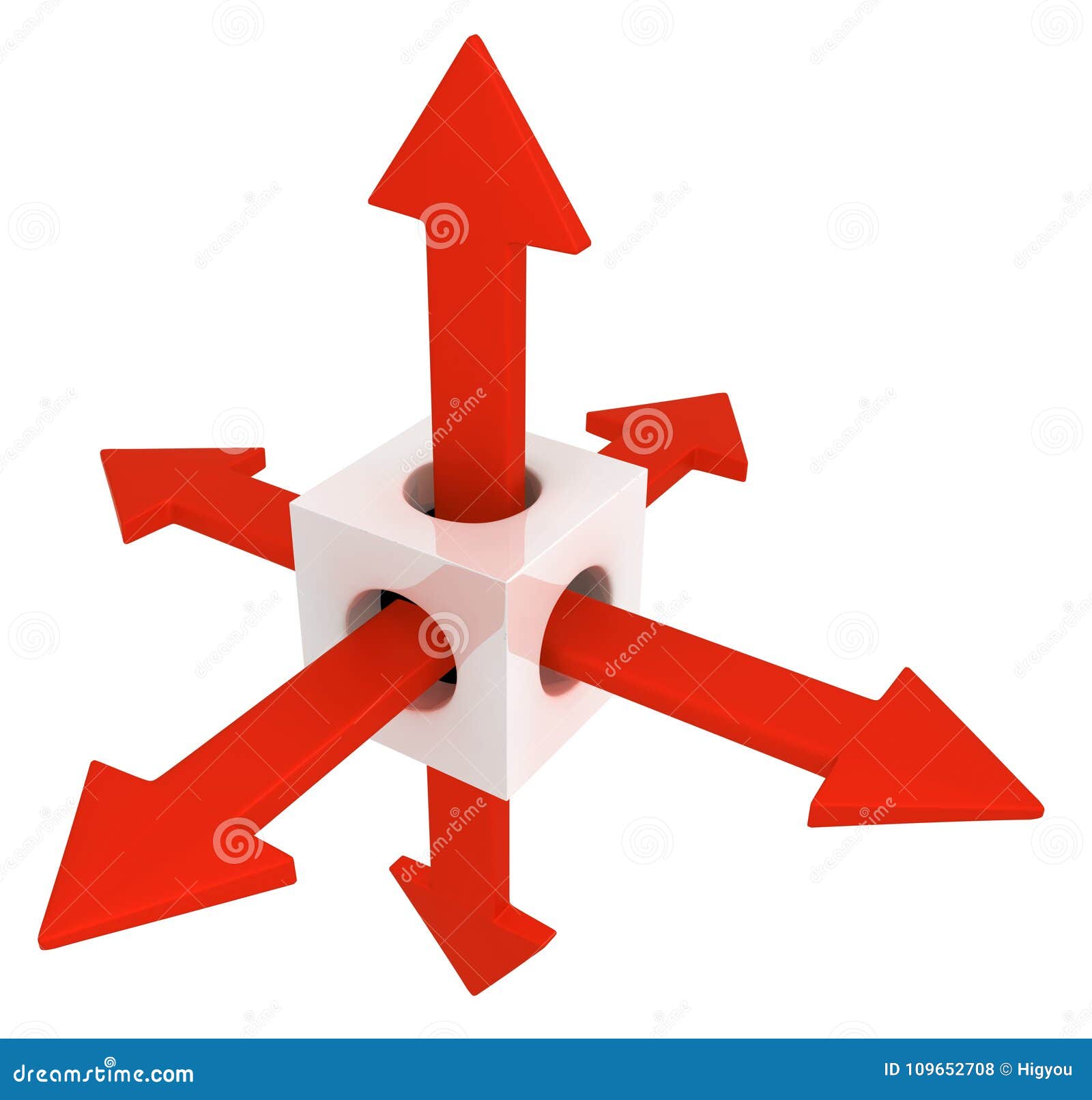 Arrow Direction Cube stock illustration. Illustration of appearing ...