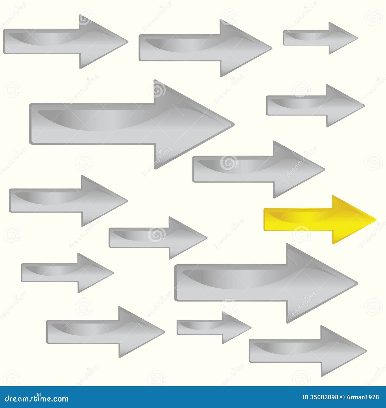 Arrow, Direction 3D Graphics Stock Vector - Illustration of chart ...