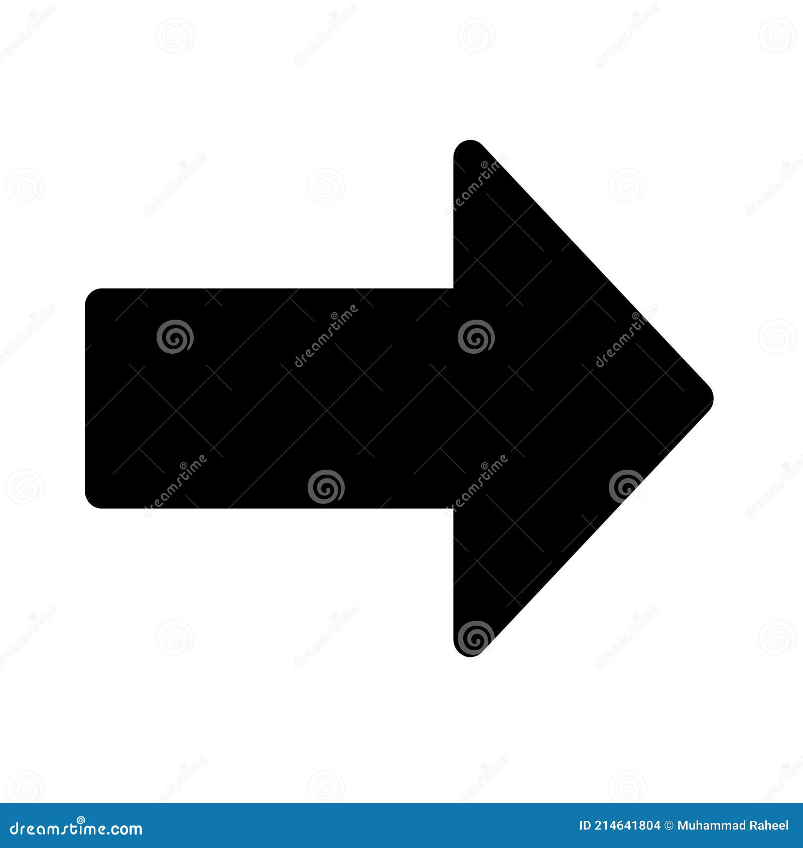 Arrow Direction Forward Next Onward Right Icon Isolated on White ...