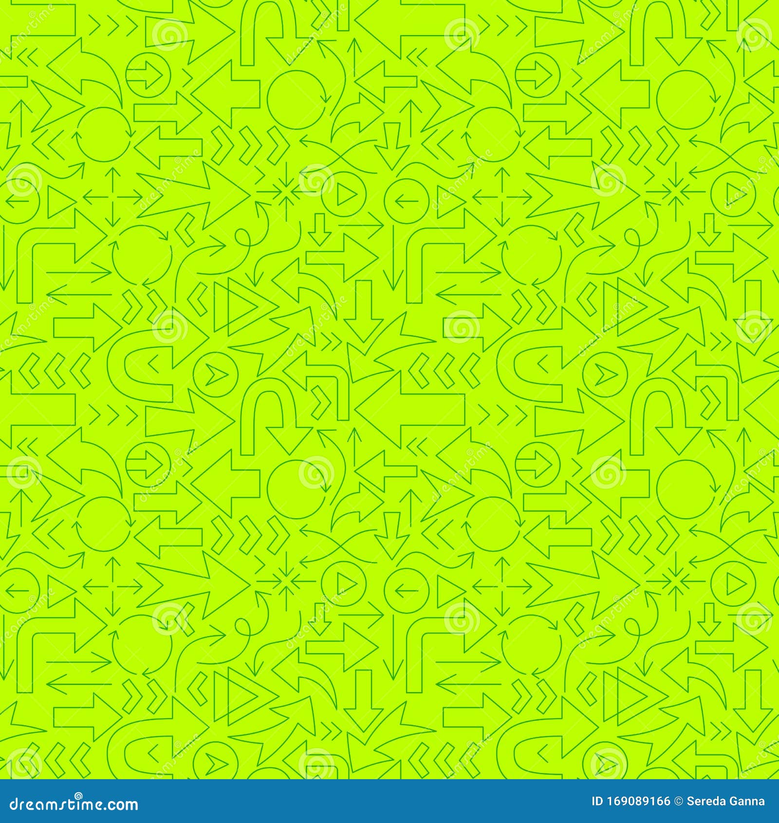 Arrow Direction Line Seamless Pattern Stock Vector - Illustration of ...