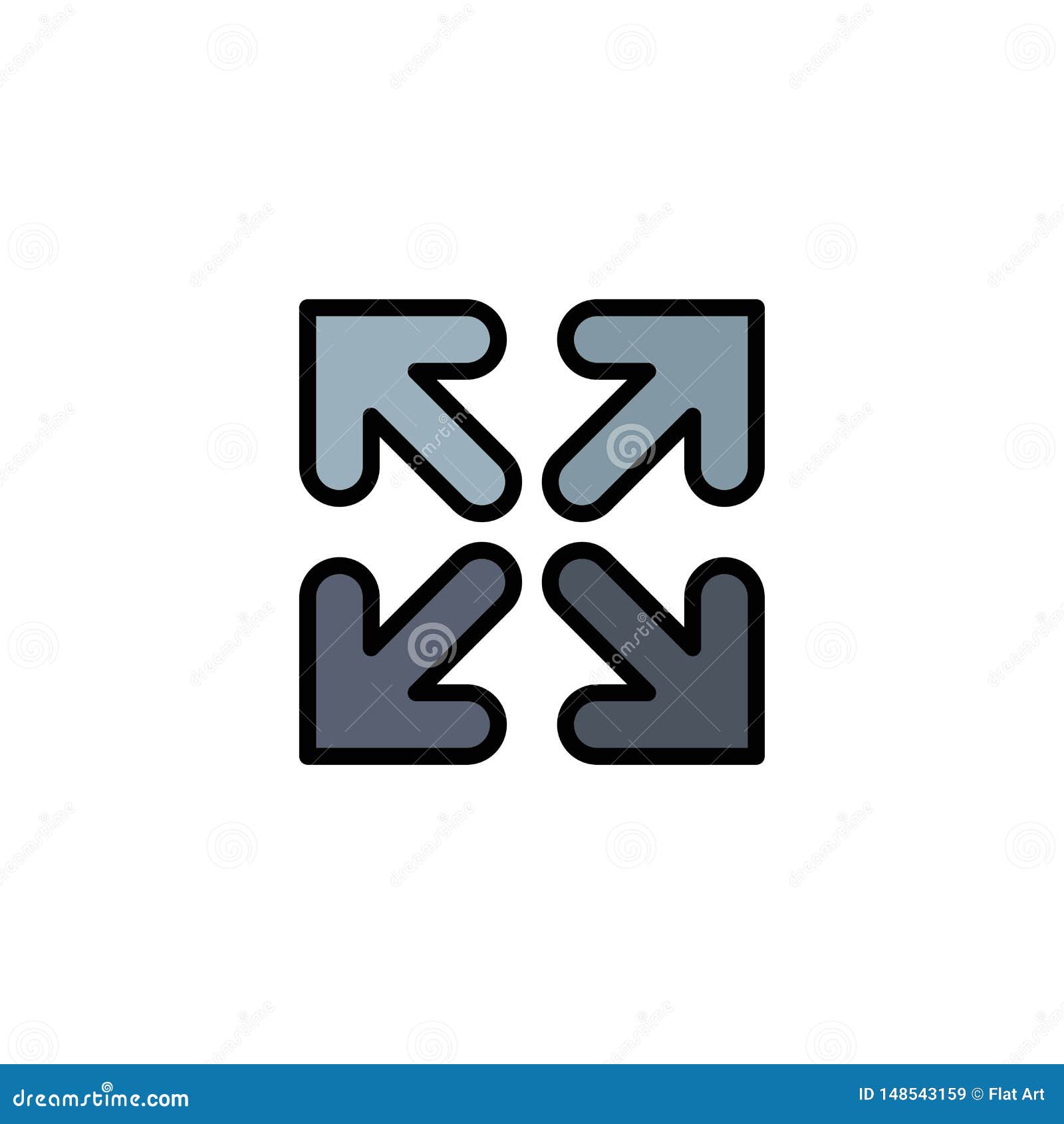 Arrow, Direction, Move Business Logo Template. Flat Color Stock Vector ...