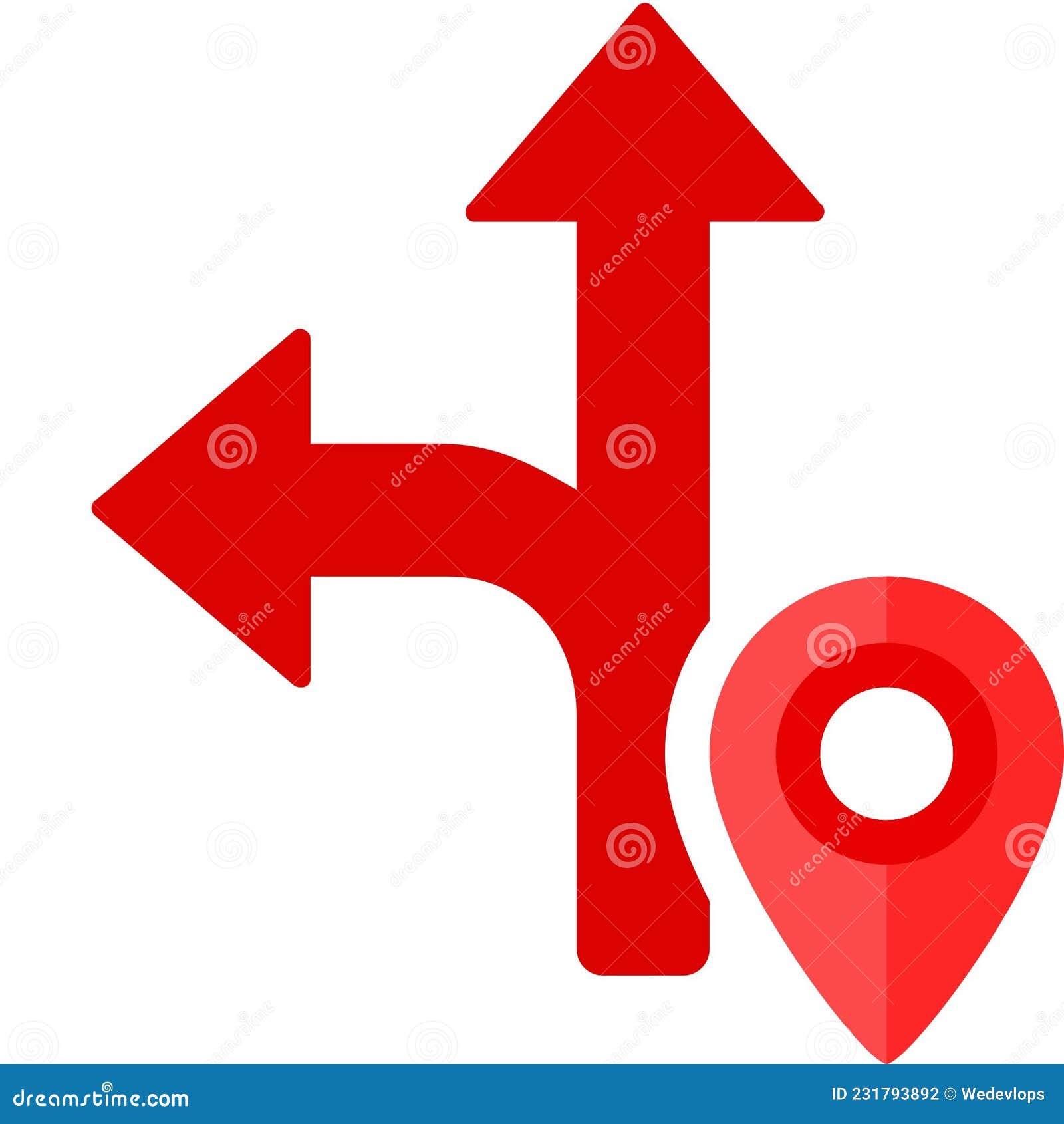 Arrow Direction Navigation Location Stock Photo - Illustration of ...