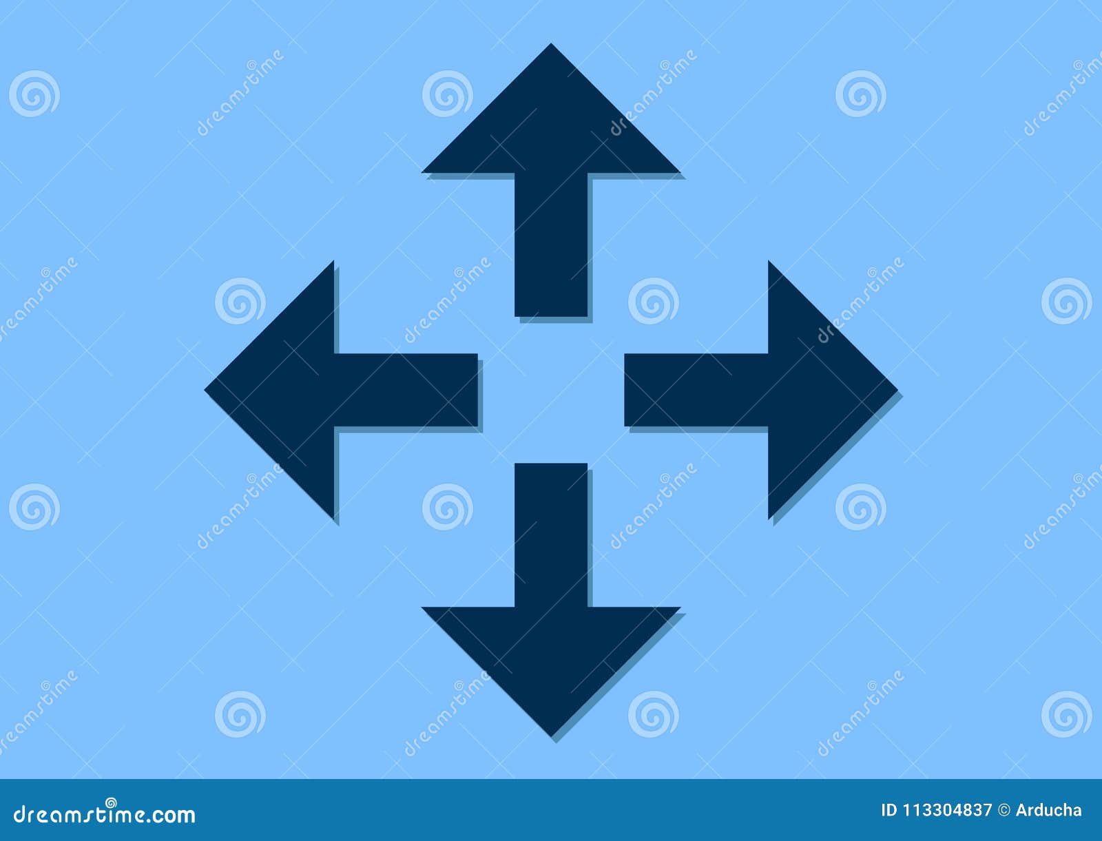 Arrow direction outside stock vector. Illustration of design - 113304837