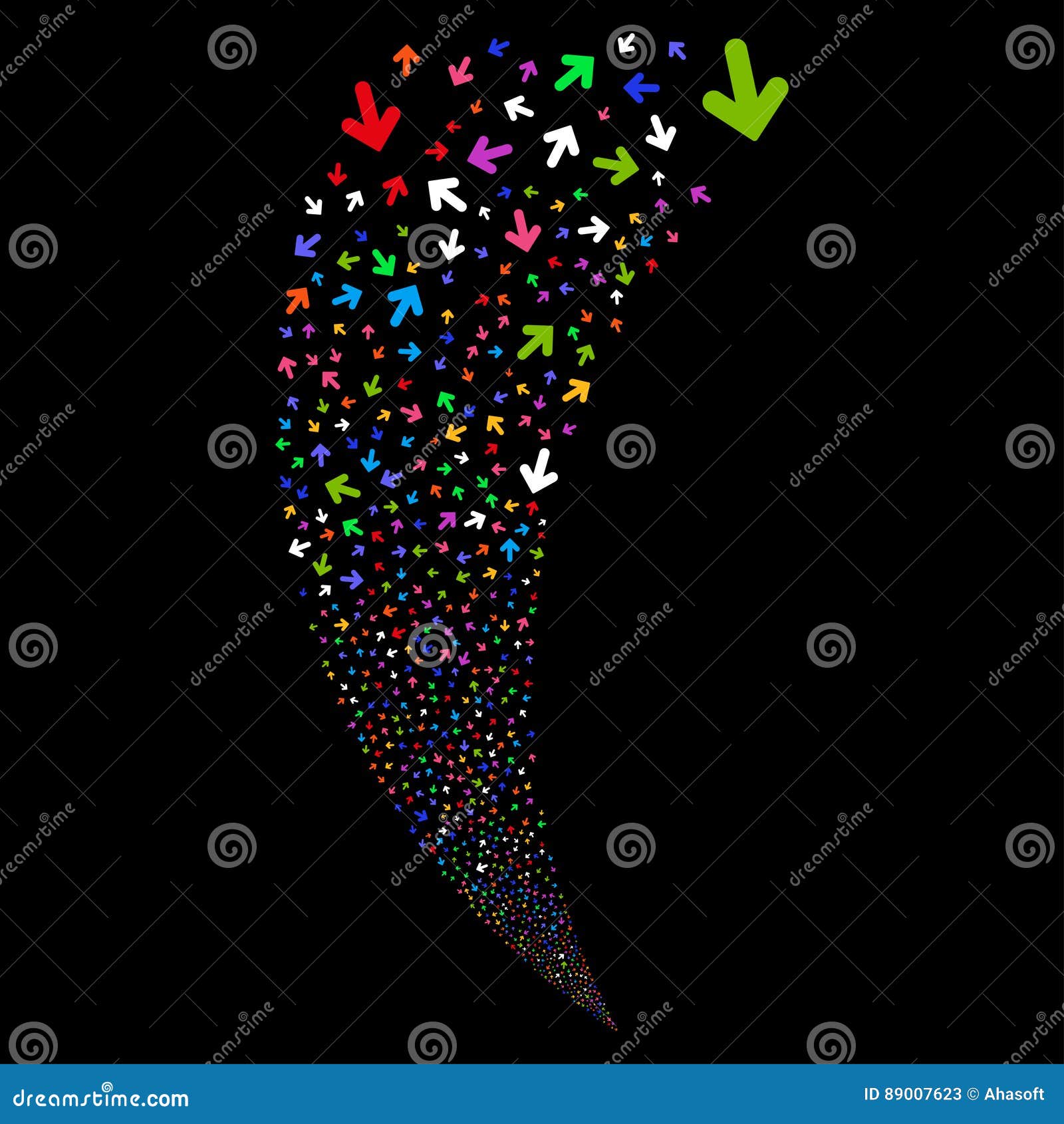 Arrow Direction Random Stream Stock Vector - Illustration of decorative ...