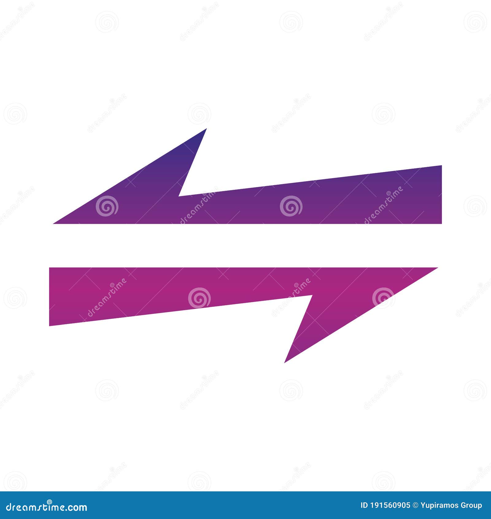 Arrow Direction Related Icon, Arrows Point Two Sides Gradient Style ...