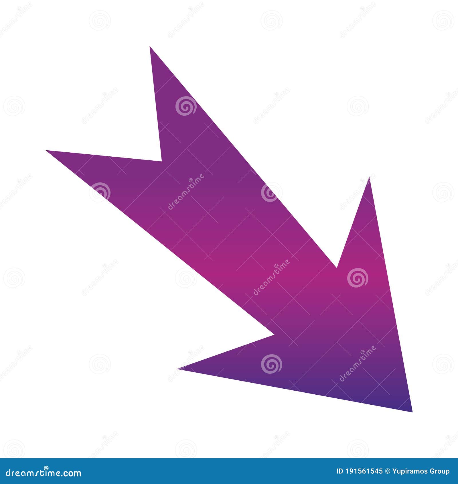 Arrow Direction Related Icon, Down Variation Gradient Style Stock ...