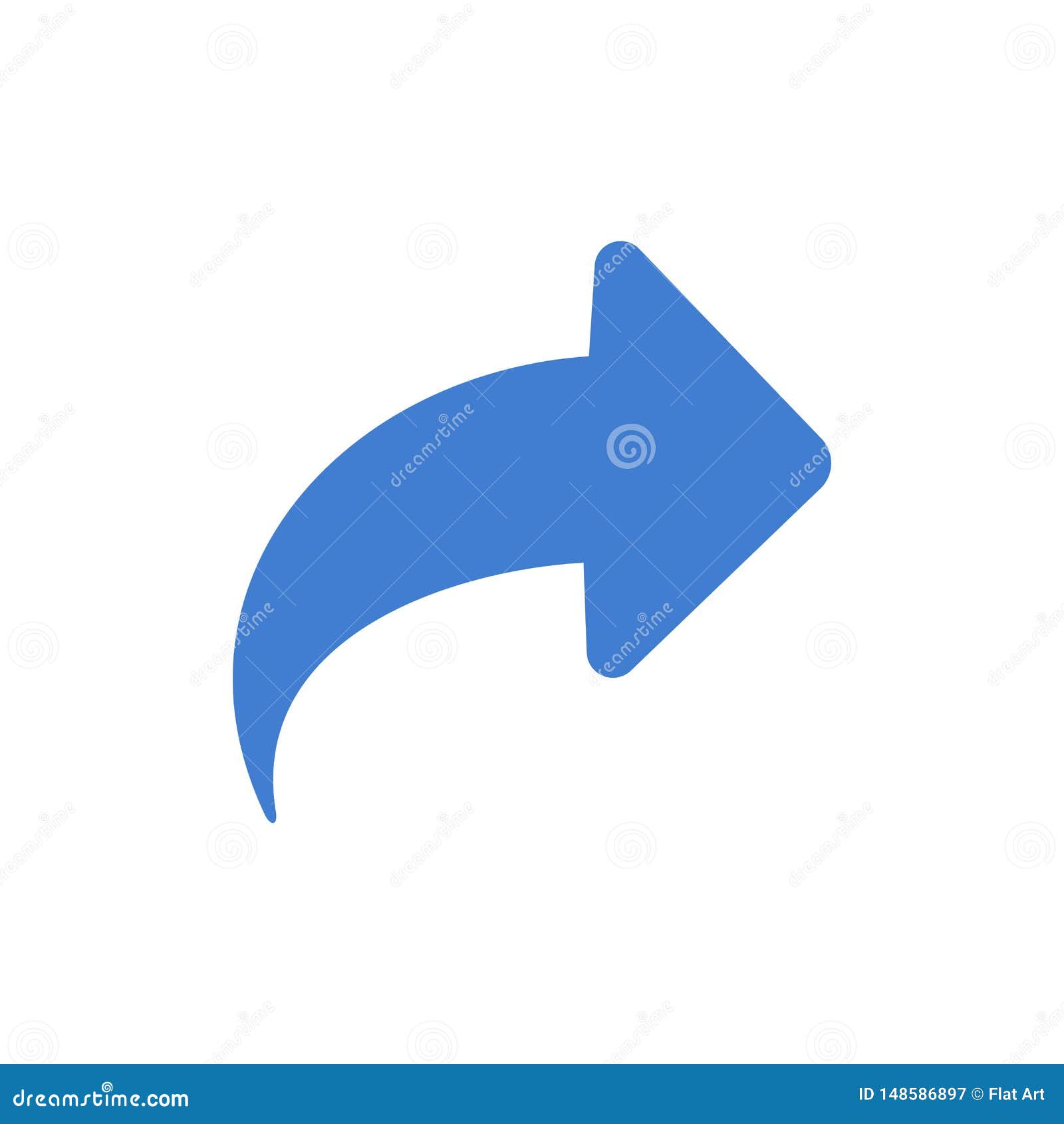 Arrow, Direction, Right, Forward Flat Color Icon. Vector Icon Banner ...