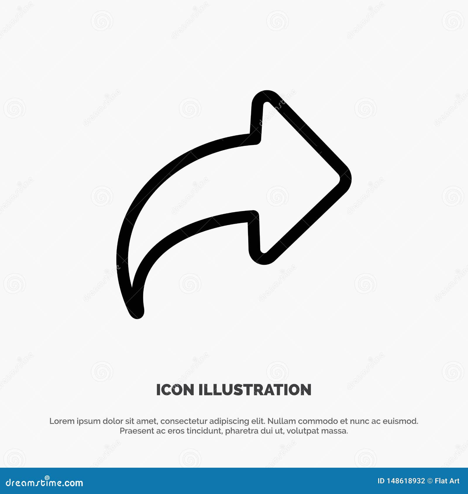 Arrow, Direction, Right, Forward Line Icon Vector Stock Vector ...