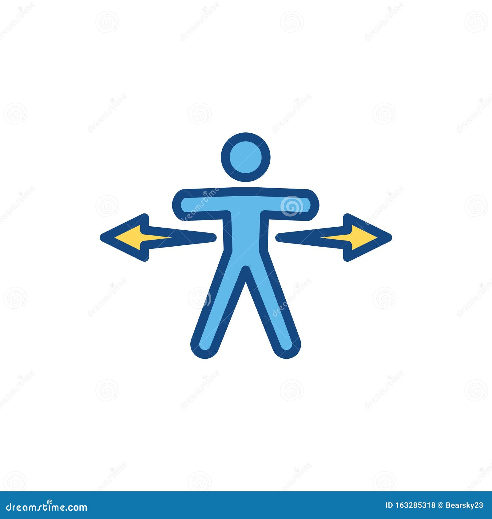 Arrow, Directional Way Sign Depicting Making a Decision or Choice Icon ...