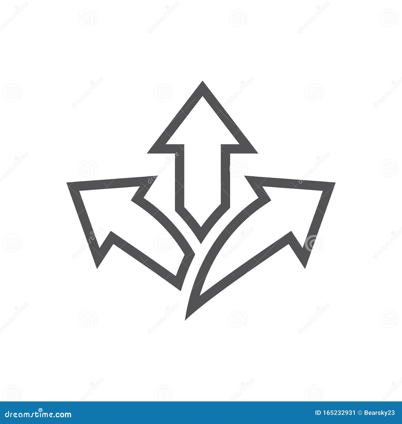 Arrow, Directional Way Sign Depicting Making a Decision or Choice Icon ...