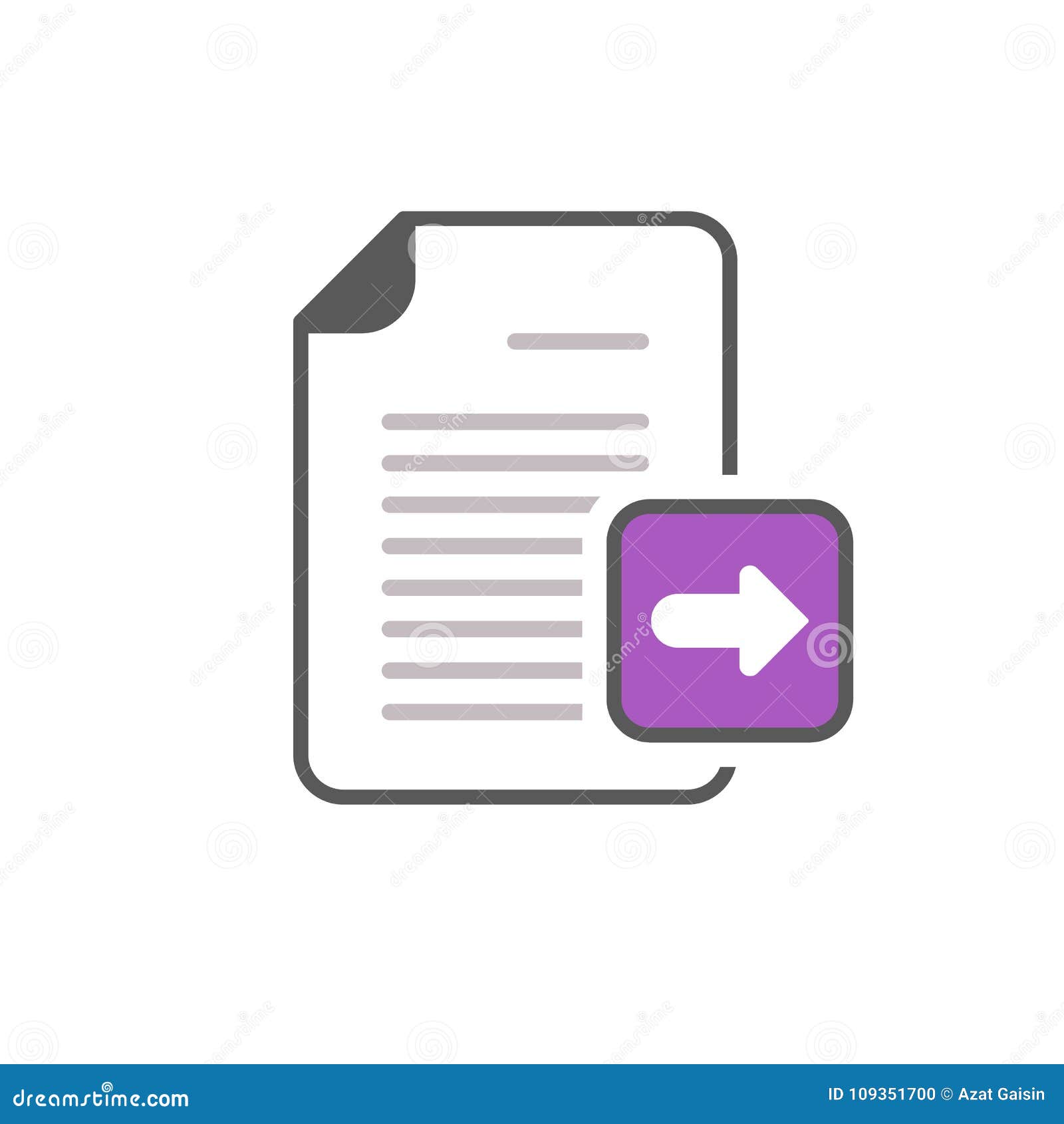 Arrow Documents Files Pages Right Icon Stock Illustration ...