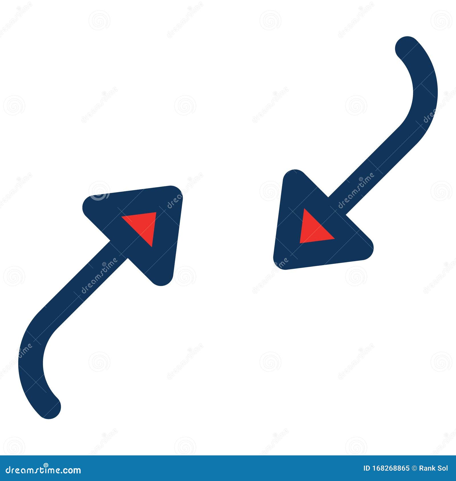 Arrow, Double Isolated Vector Icon Which Can Be Easily Modified or ...