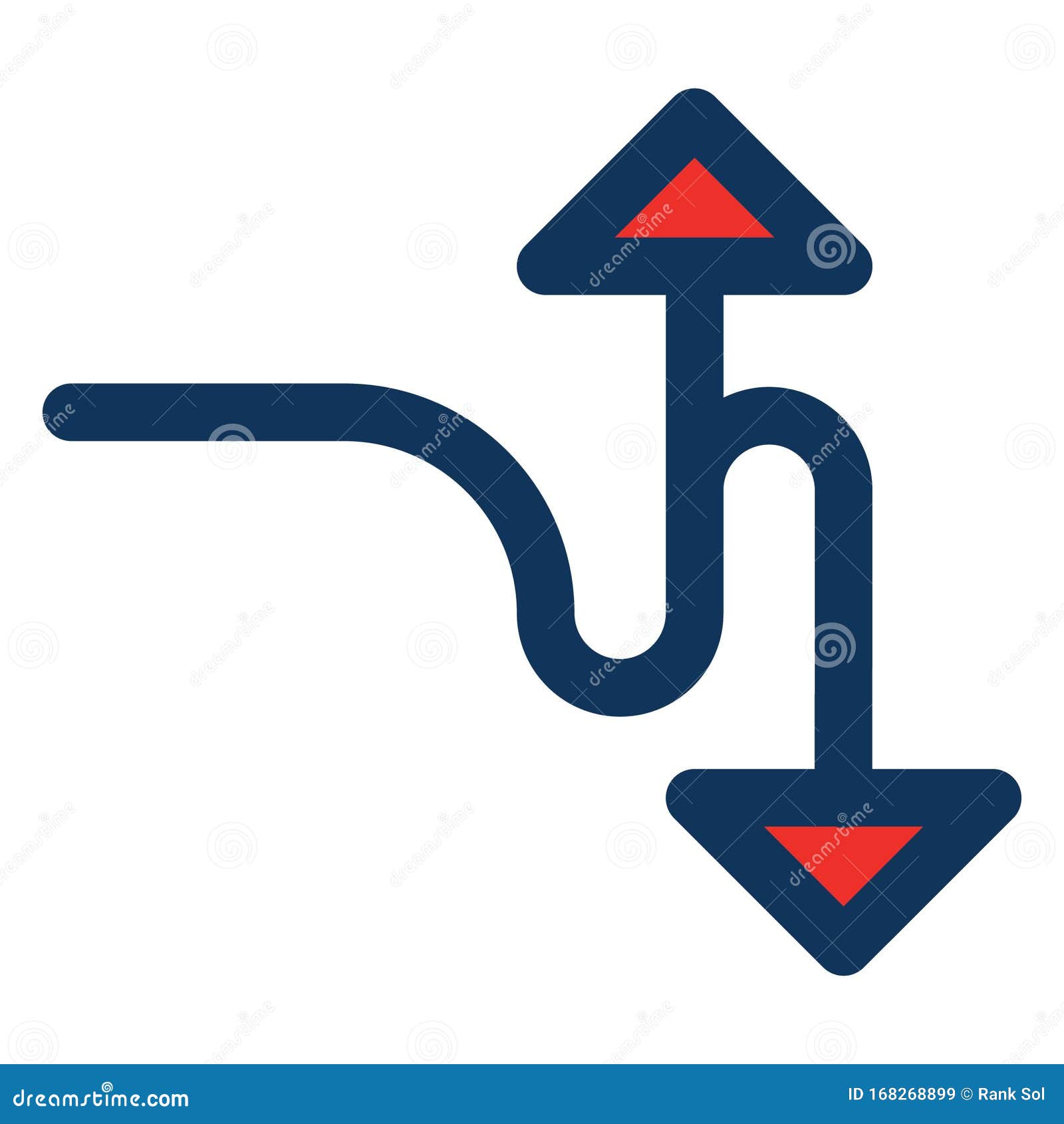 Arrow, Double Isolated Vector Icon Which Can Be Easily Modified or ...