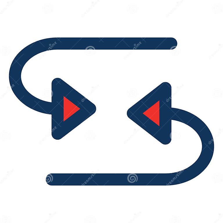 Arrow, Double Isolated Vector Icon Which Can Be Easily Modified or ...