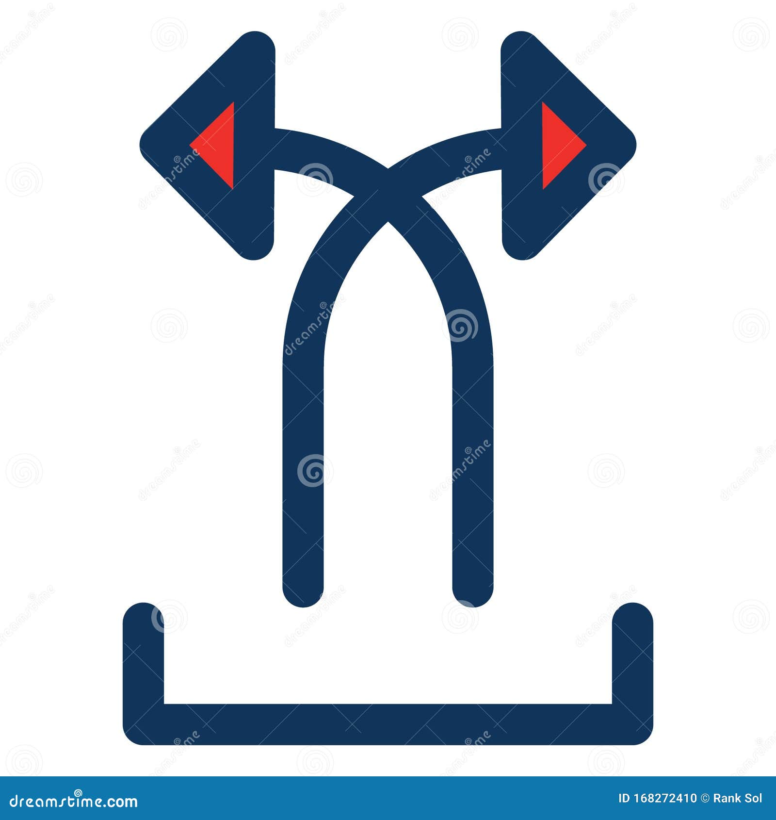 Arrow, Double Isolated Vector Icon Which Can Be Easily Modified or ...