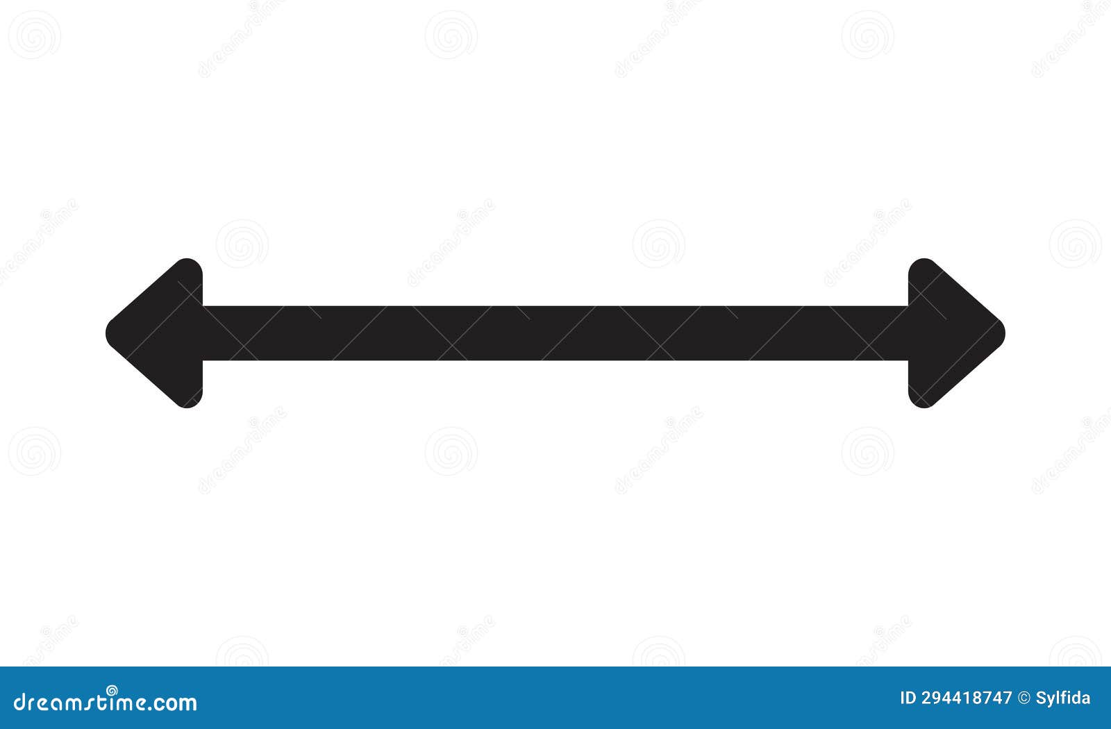 Arrow Double Long, Straight Right Line, Black Bold Cursor, Horizontal ...